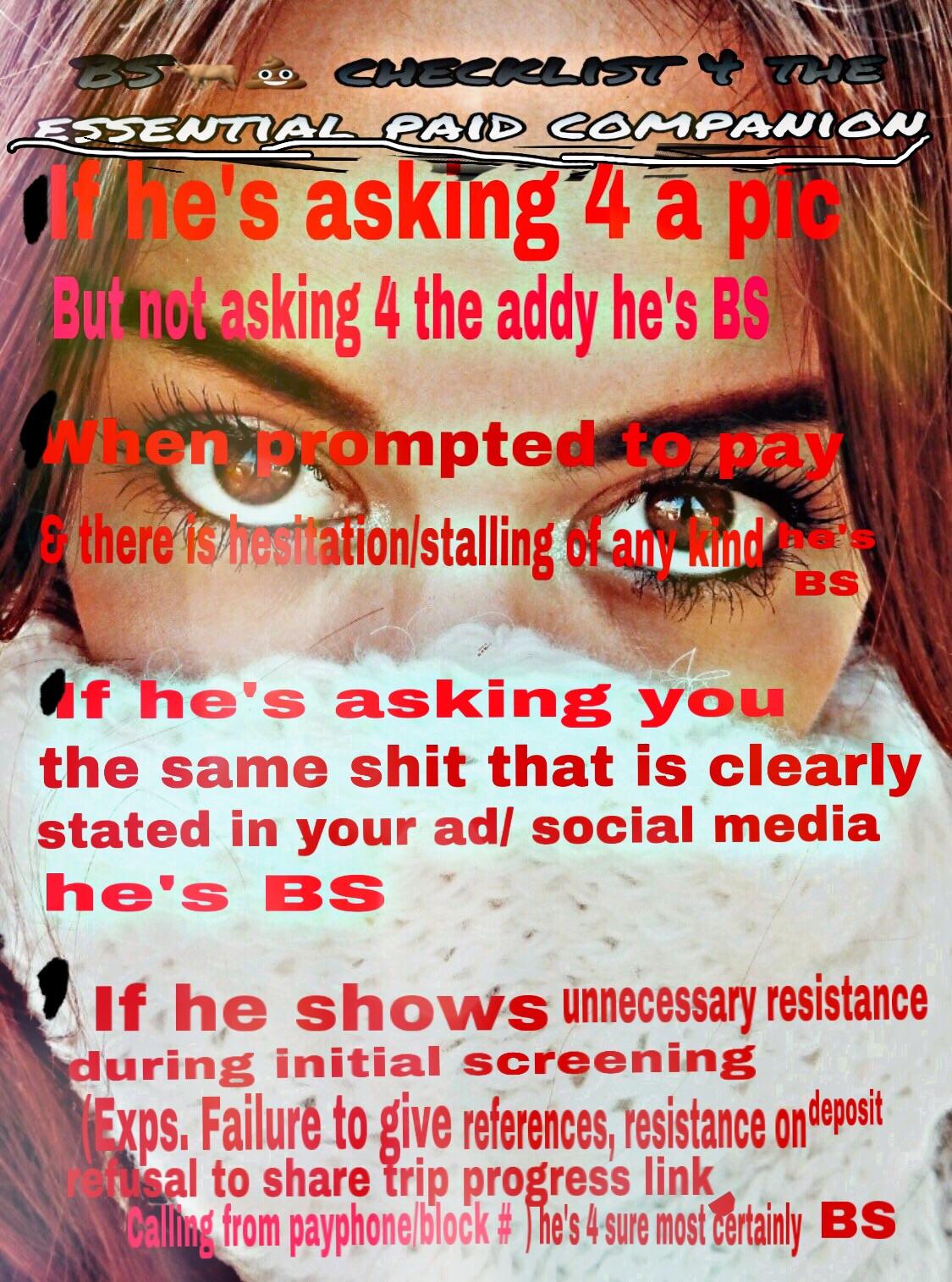 BS checklist To all the Newbies | Scrolller