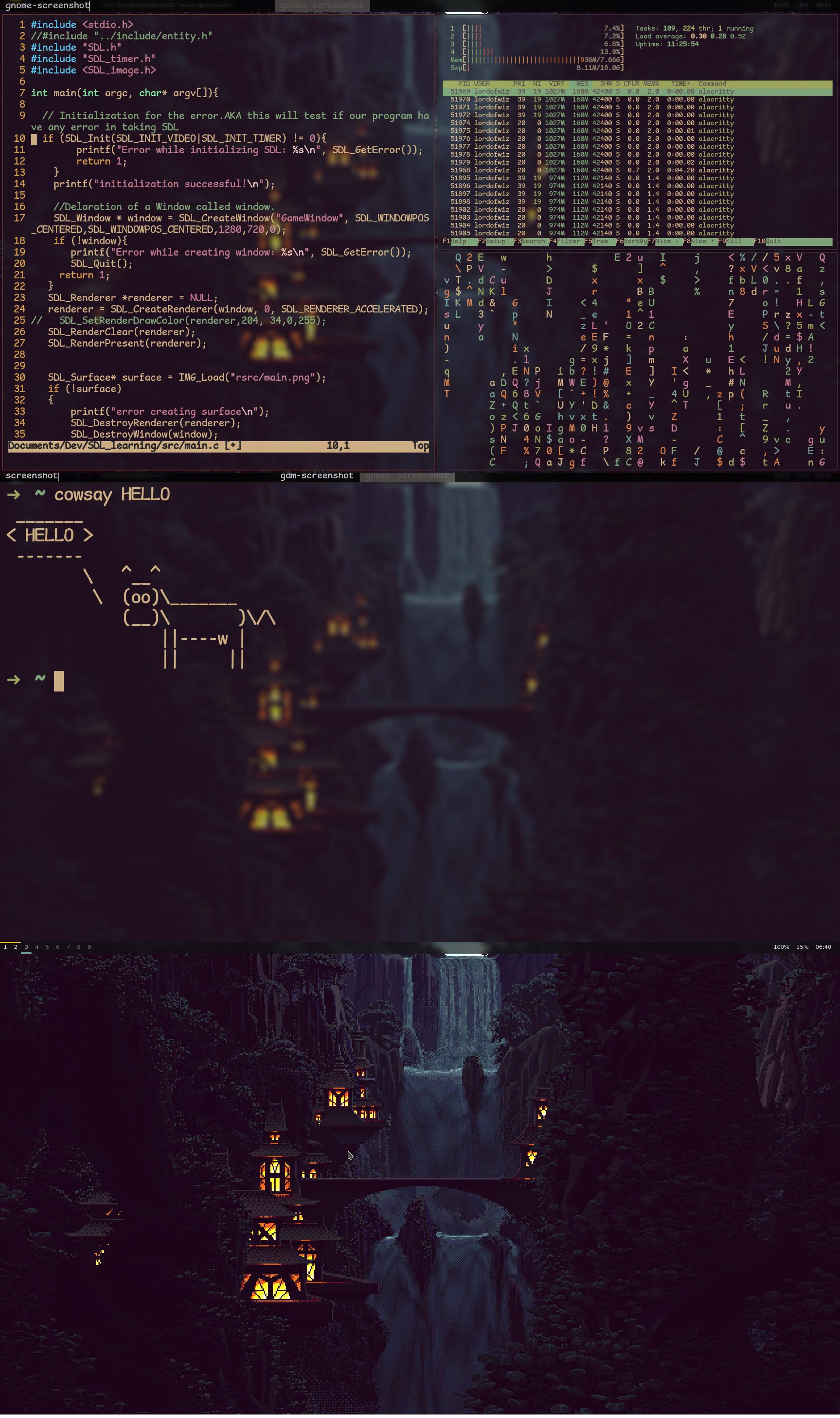 [BSPWM+POP!_OS] Gruvbox + Compton BLUR | Scrolller