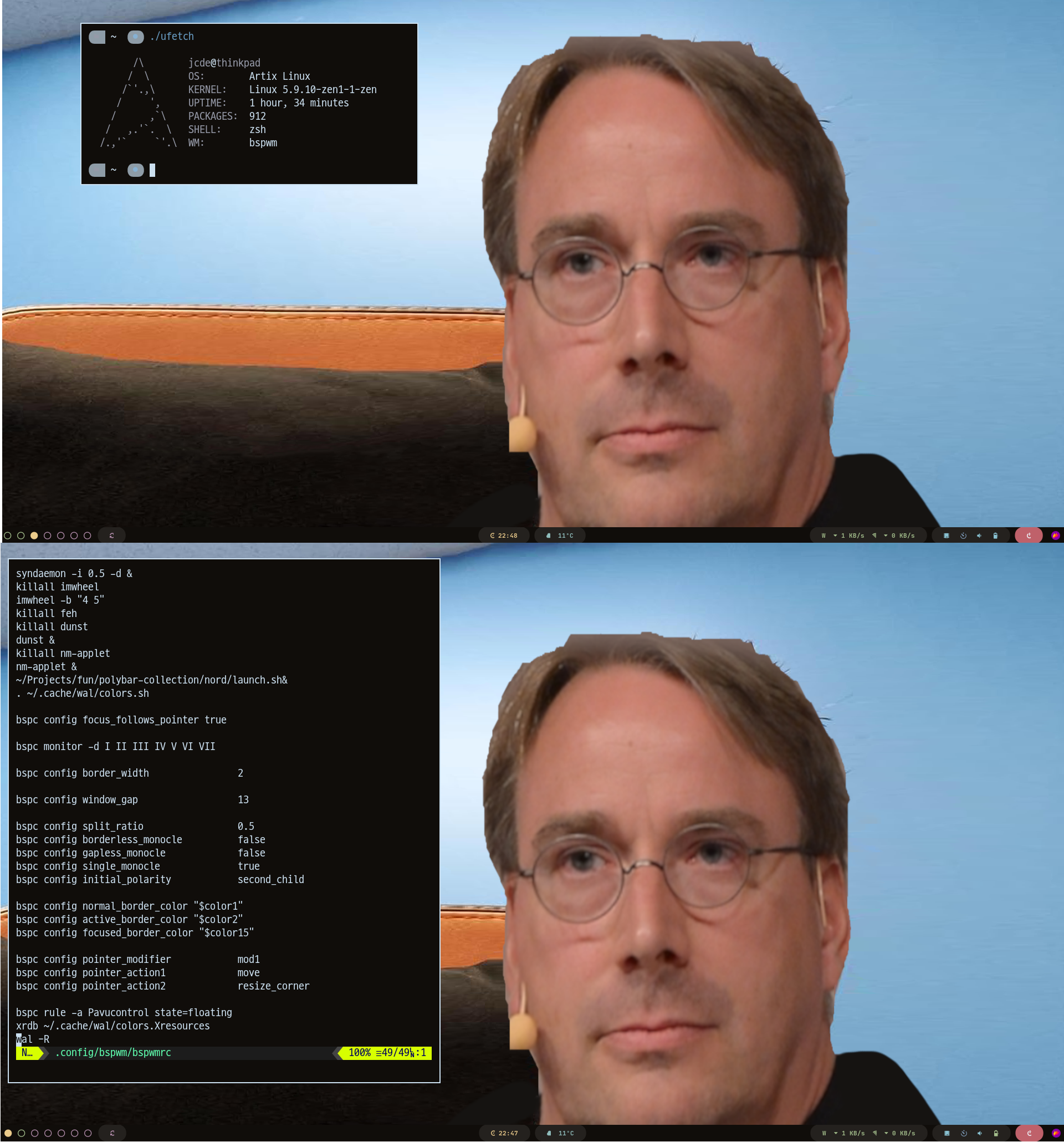 [bspwm] The other linus | Scrolller