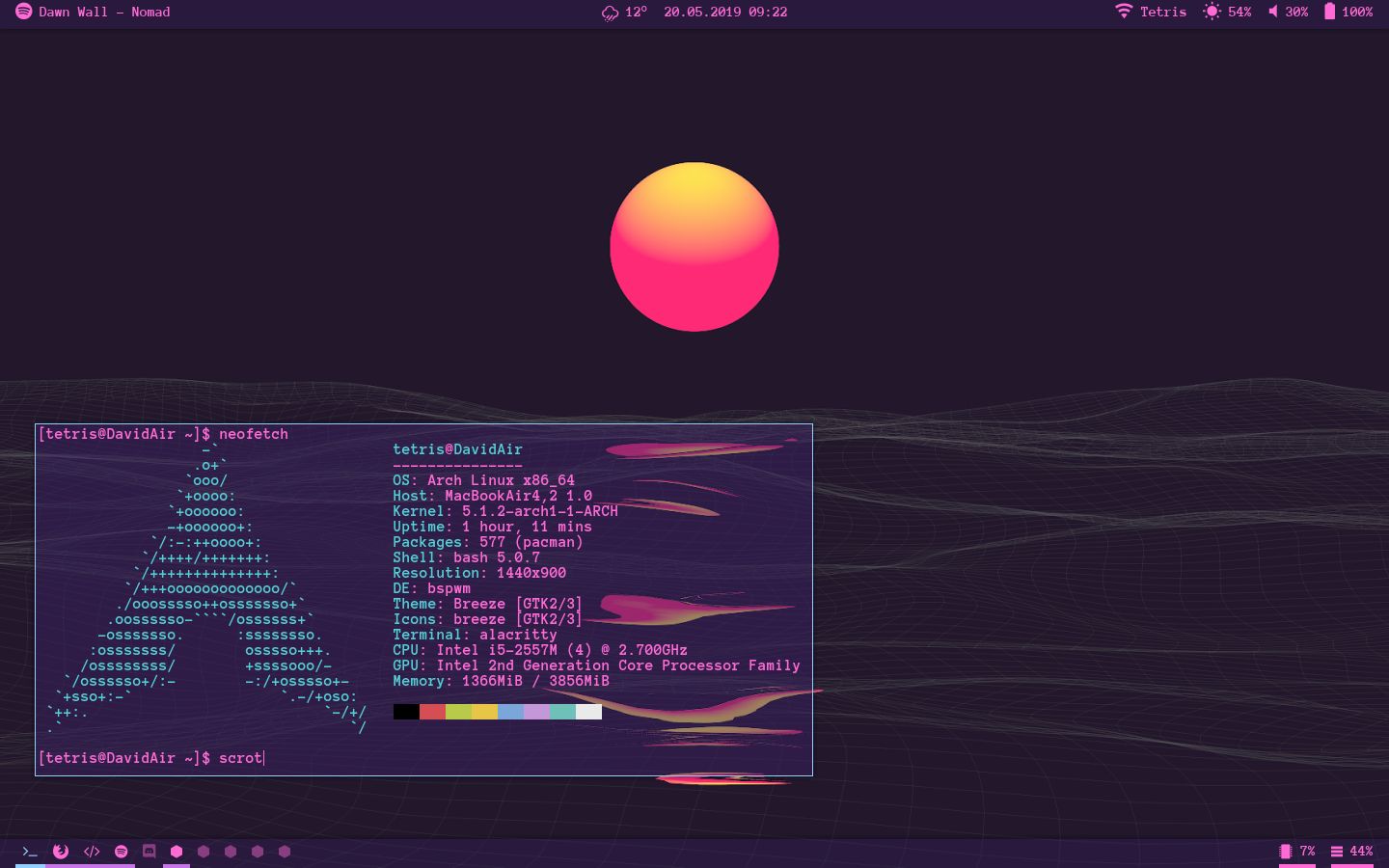 [Bspwm] Vaporwave - Very new to Linux | Scrolller