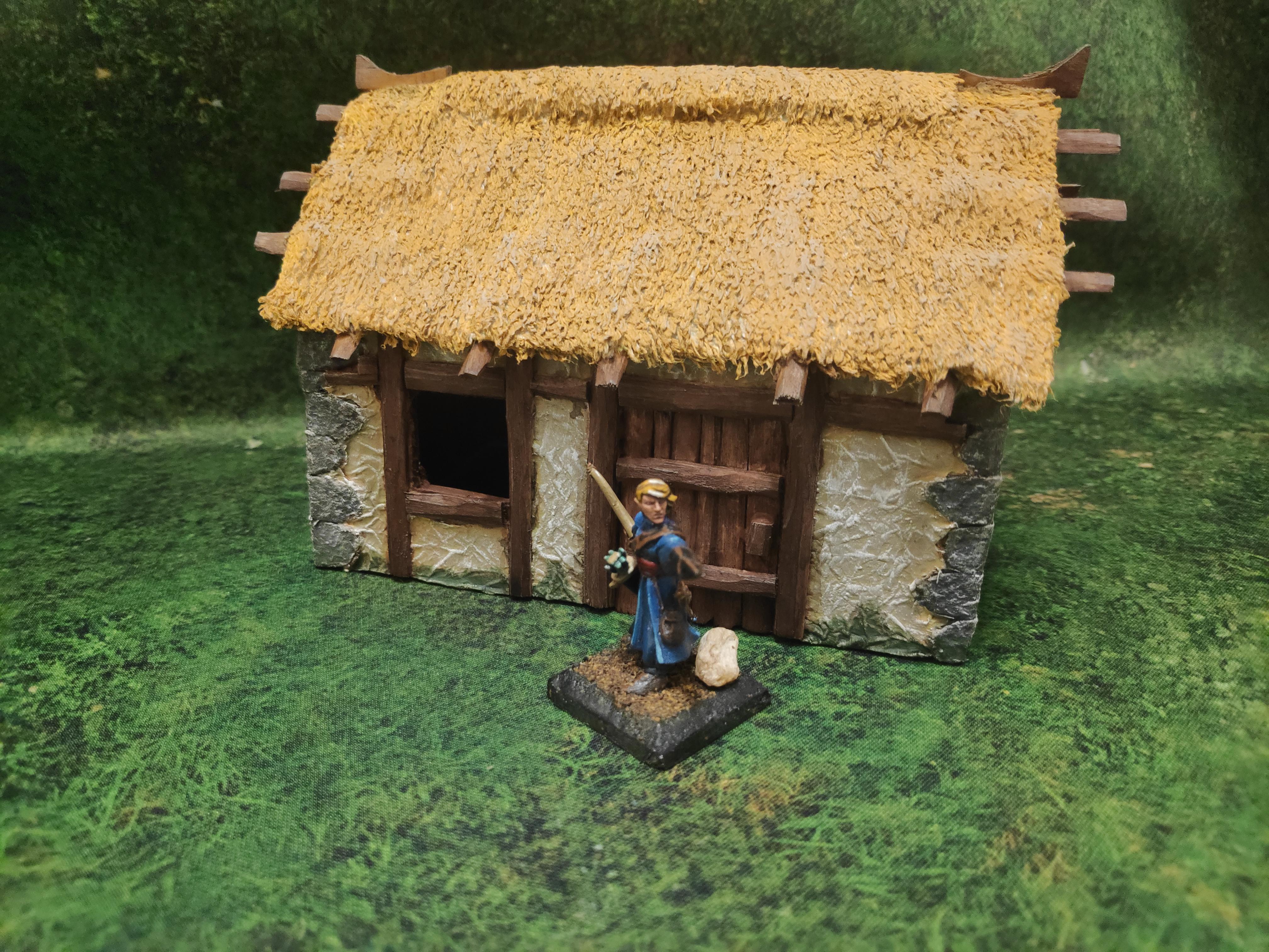 Build a medieval cottage with recycled materials. A peasanty picture tutorial is linked in the ...