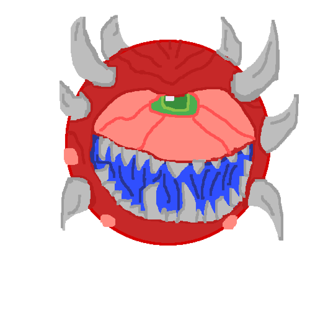 Cacodemon Pixel Art | Scrolller