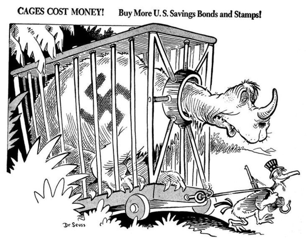 "Cages Cost Money!" by Dr. Seuss (Circa 1943) | Scrolller