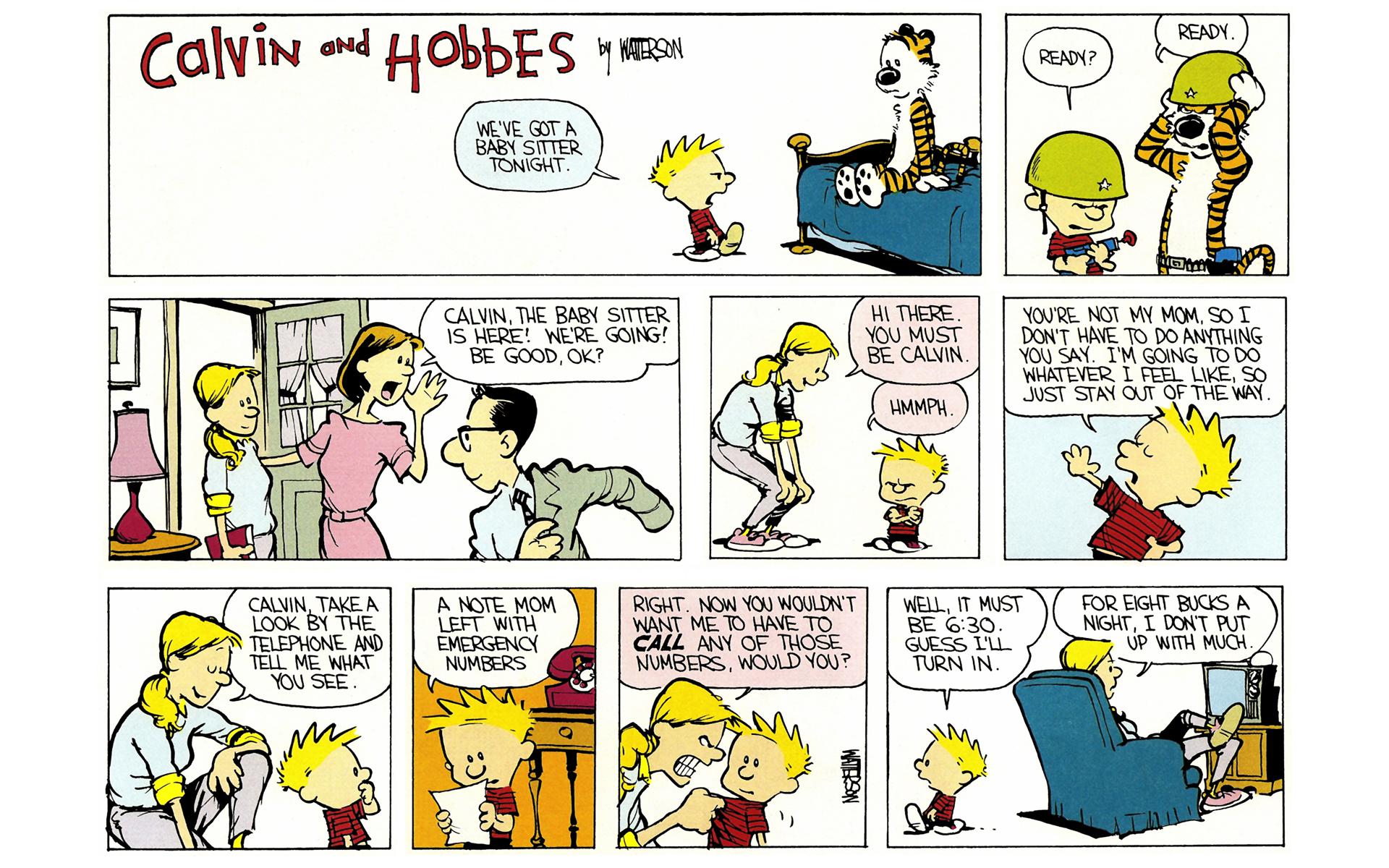 Calvin and Hobbes:Rosalyn's first appearance | Scrolller