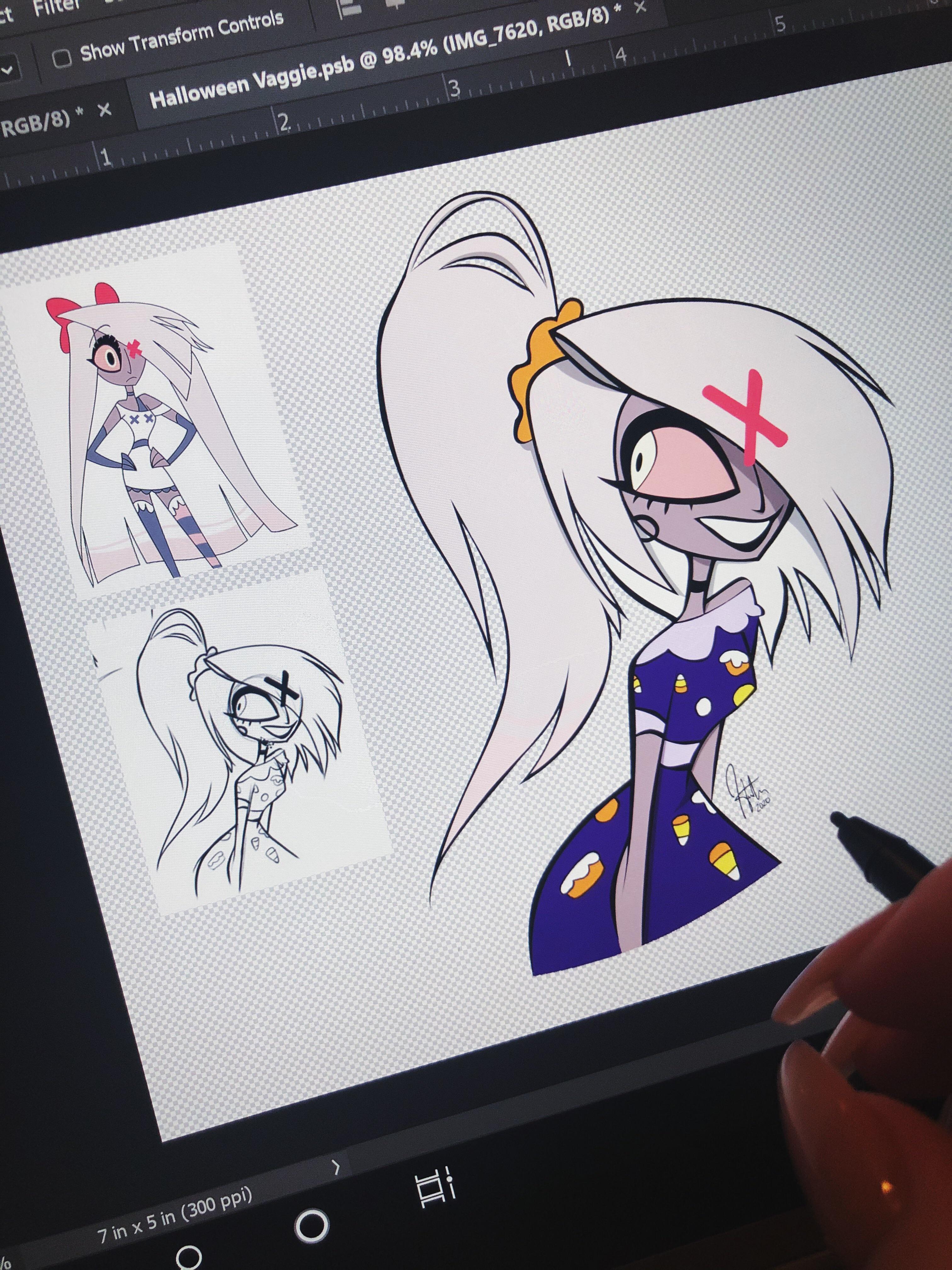 Came across this cute commission of Vaggie Viv did over a year ago and NEEDED to remake it ...