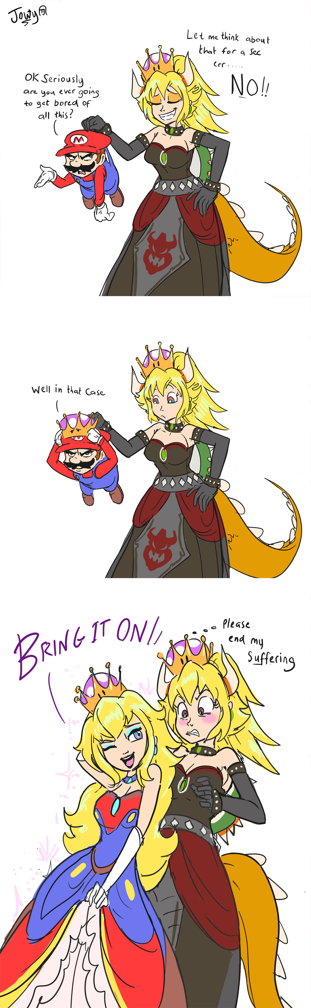 Can not beat em join them [Super Crown Princess MTF/TGTF; Princessification][Bowsette/Nintendo ...