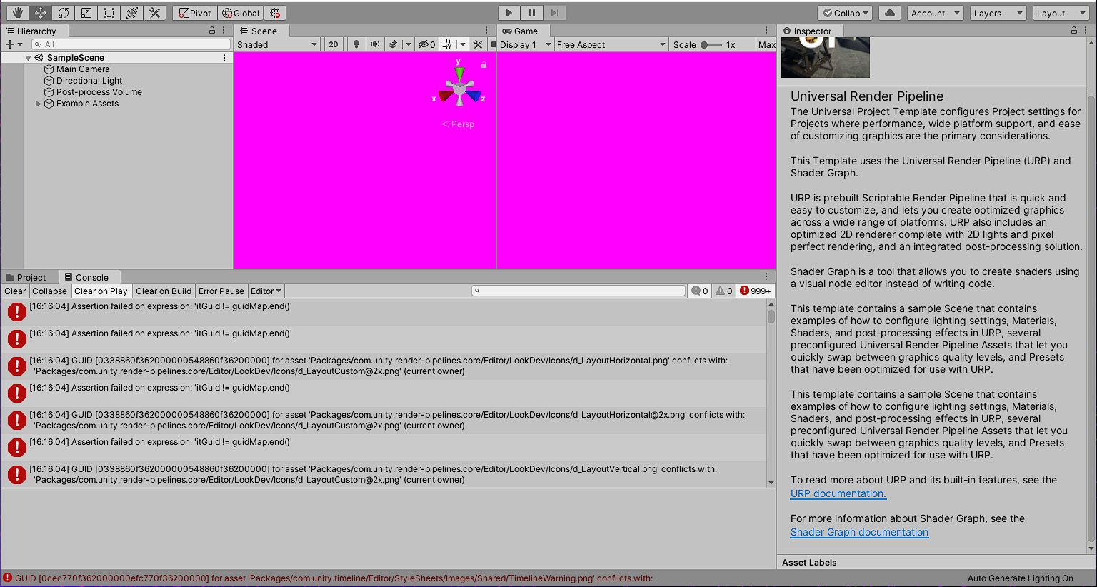Can someone help with this? It's a fresh install and project. | Scrolller