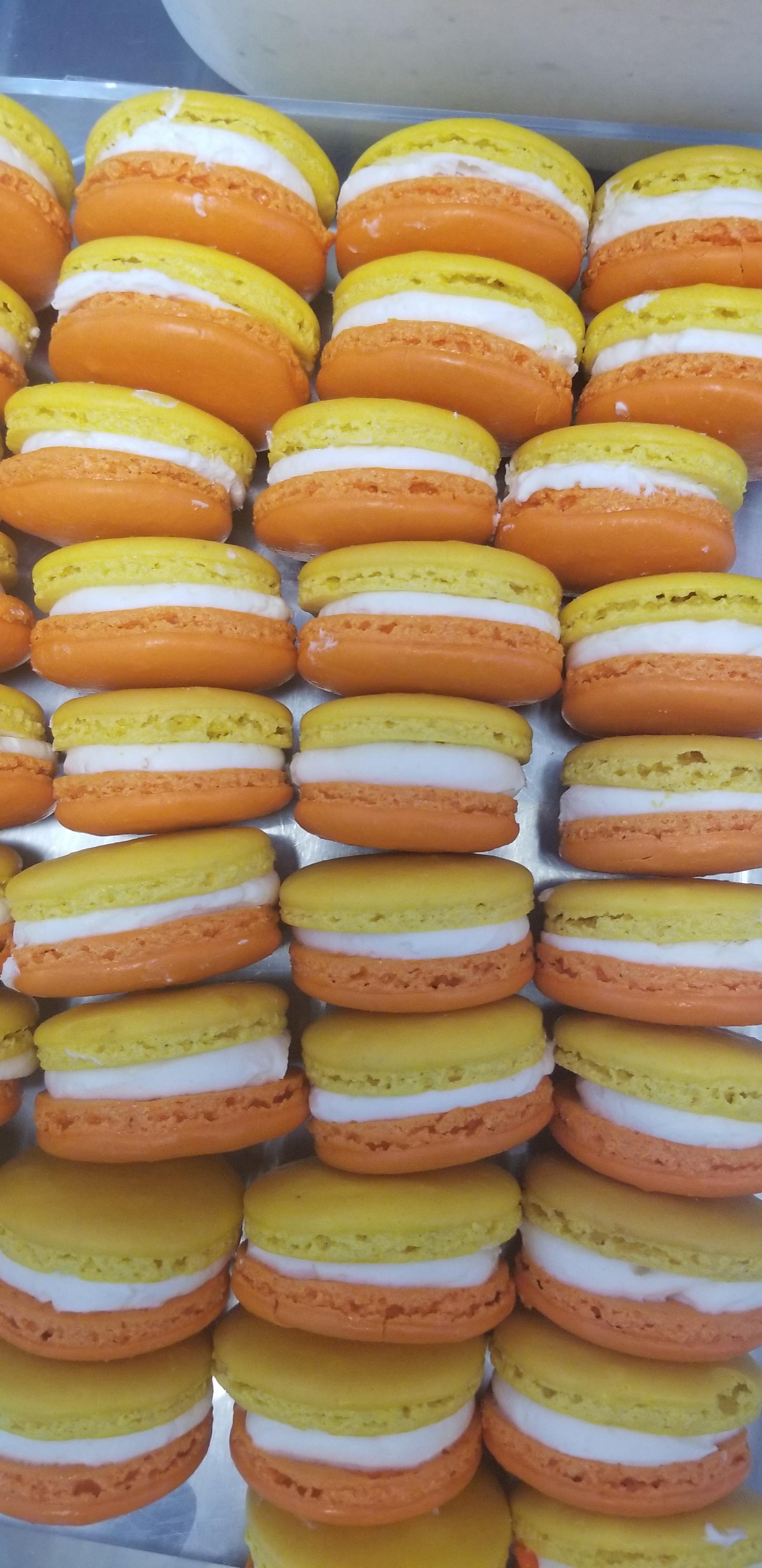 Candy corn macarons with crushed candy corn inside! | Scrolller