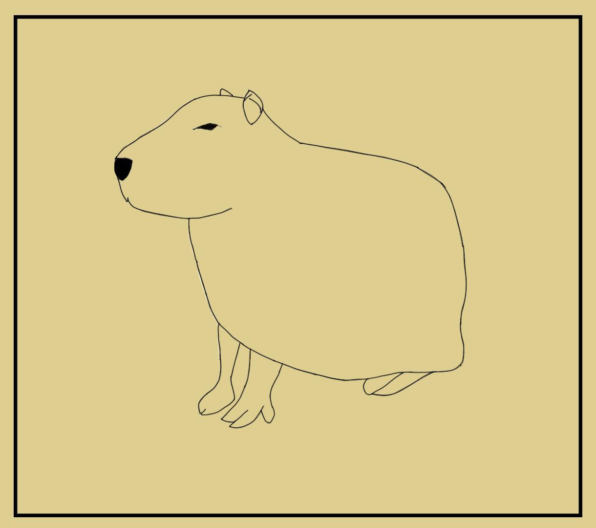 Capybara Sketch | Scrolller