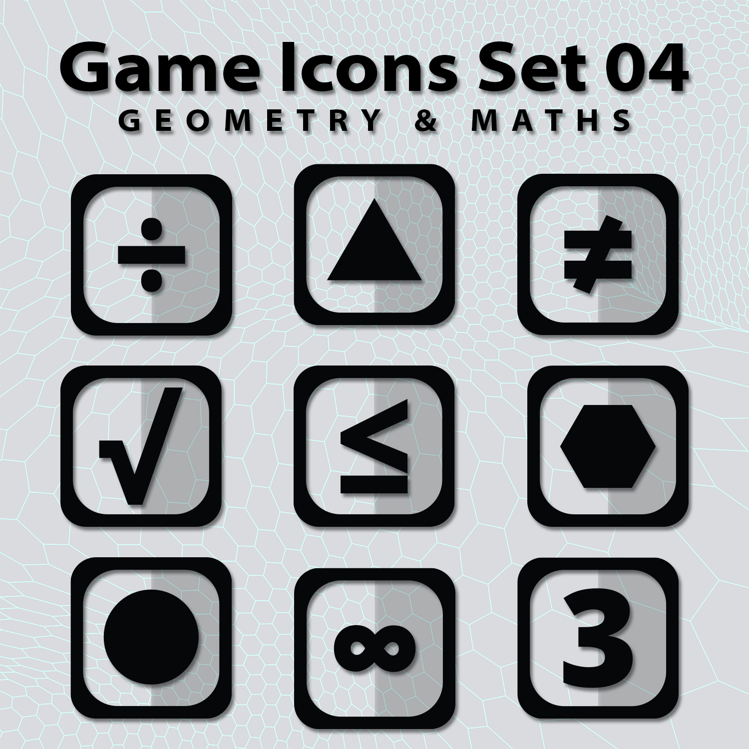 CC0 Icon Set for you to use in your designs - Pack 4 - Geometry and Maths (Link in post) | Scrolller