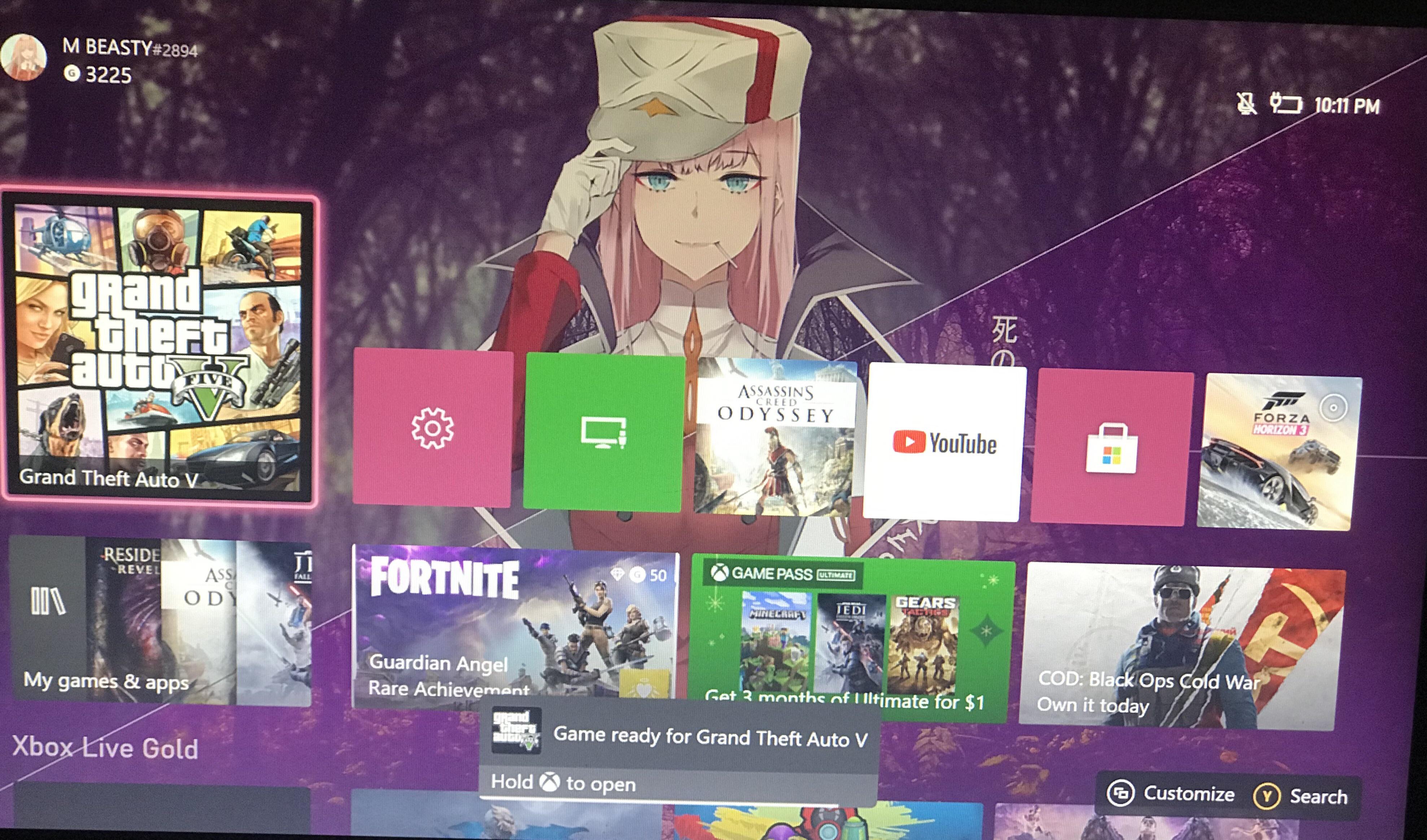Changed my boring Xbox theme to ZeroTwo theme | Scrolller