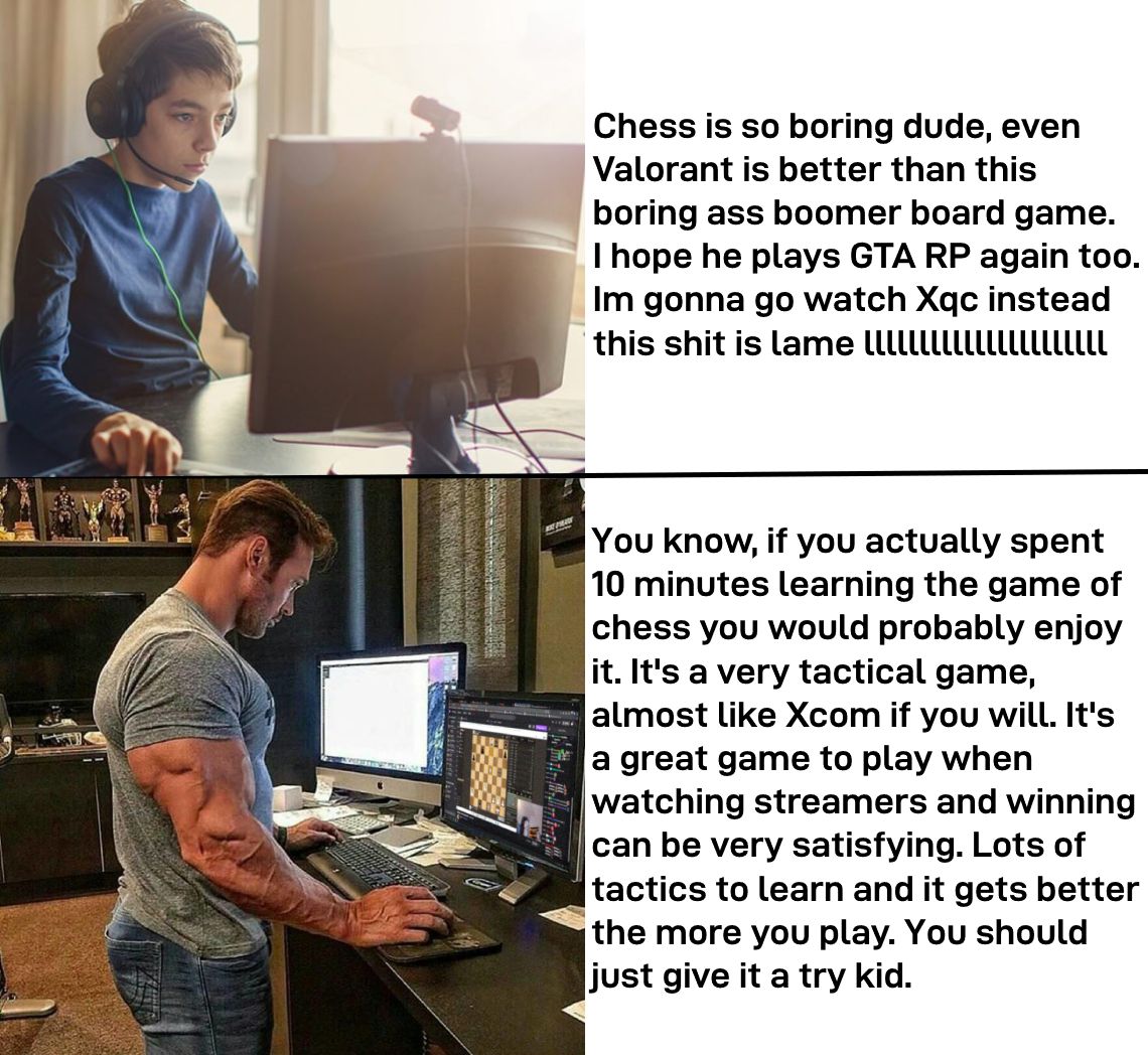 "Chess is boring" | Scrolller