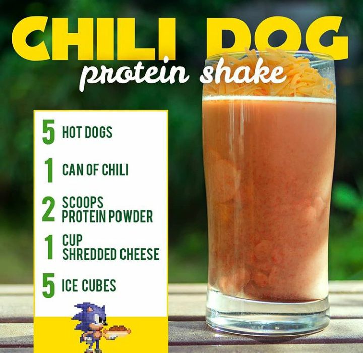Chili dog protein shake | Scrolller