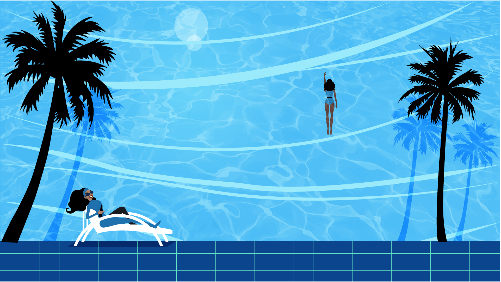 "Chillin' Poolside" by me. | Scrolller