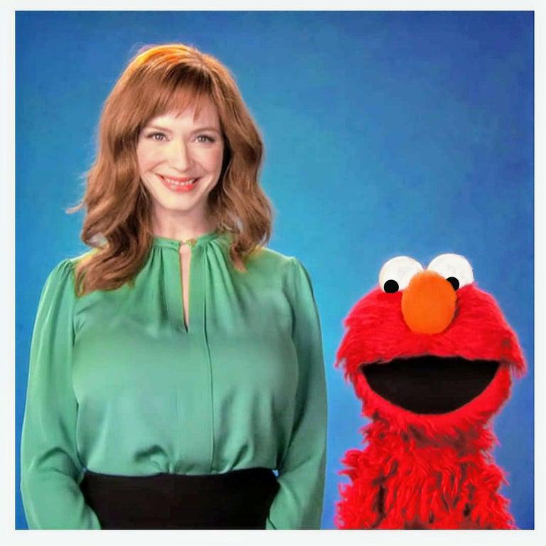 Christina Hendricks and Elmo. | Scrolller