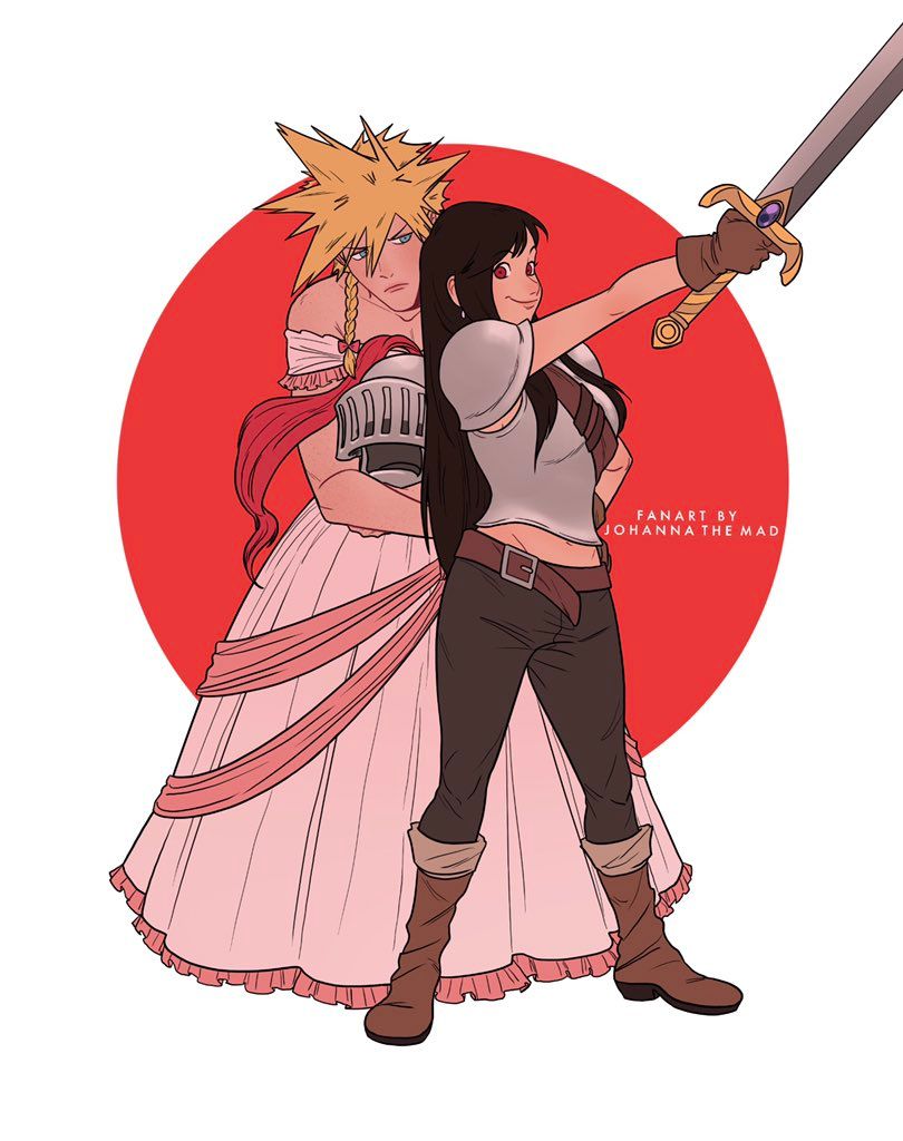 Cloud and Tifa (artwork by @JohannaTheMad) | Scrolller