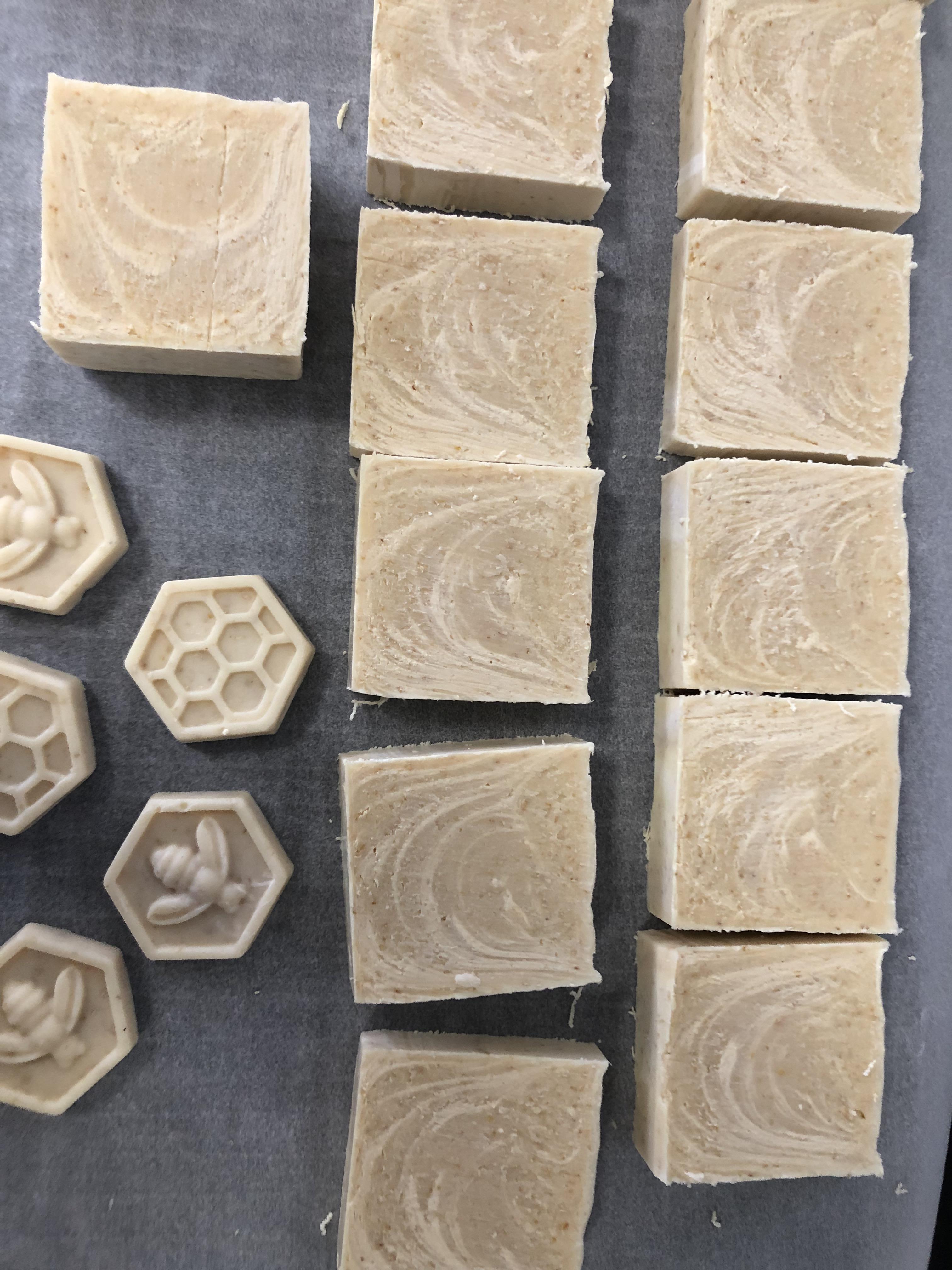Cold process honey and oatmeal soap. | Scrolller