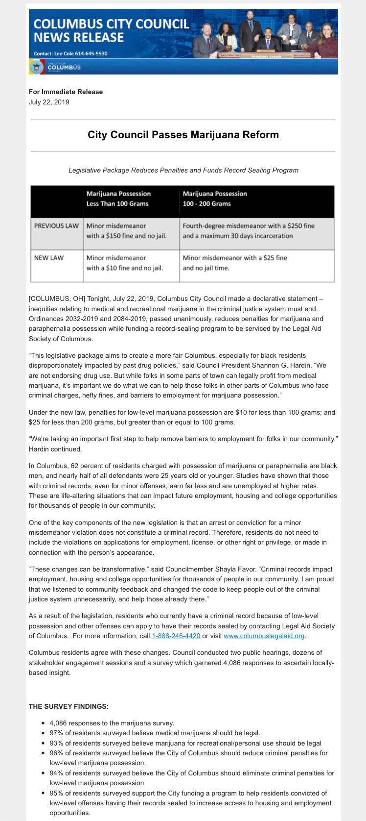 Columbus City Council Passes Marijuana Reform | Scrolller