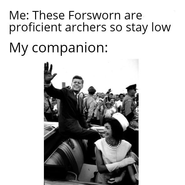 Companions think stealth is optional | Scrolller