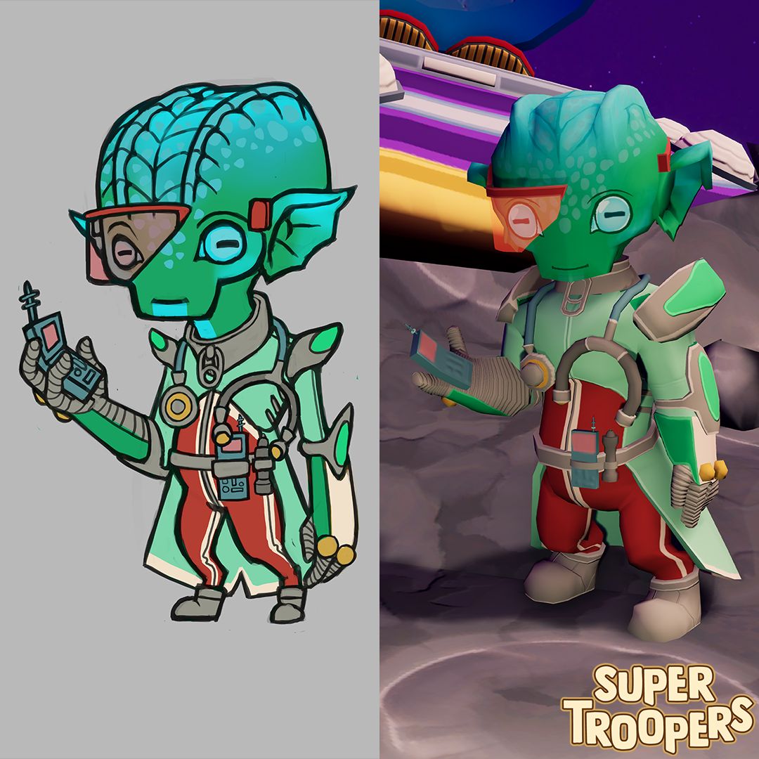 Concept Art to Low Poly Model: Alien Medic | Scrolller