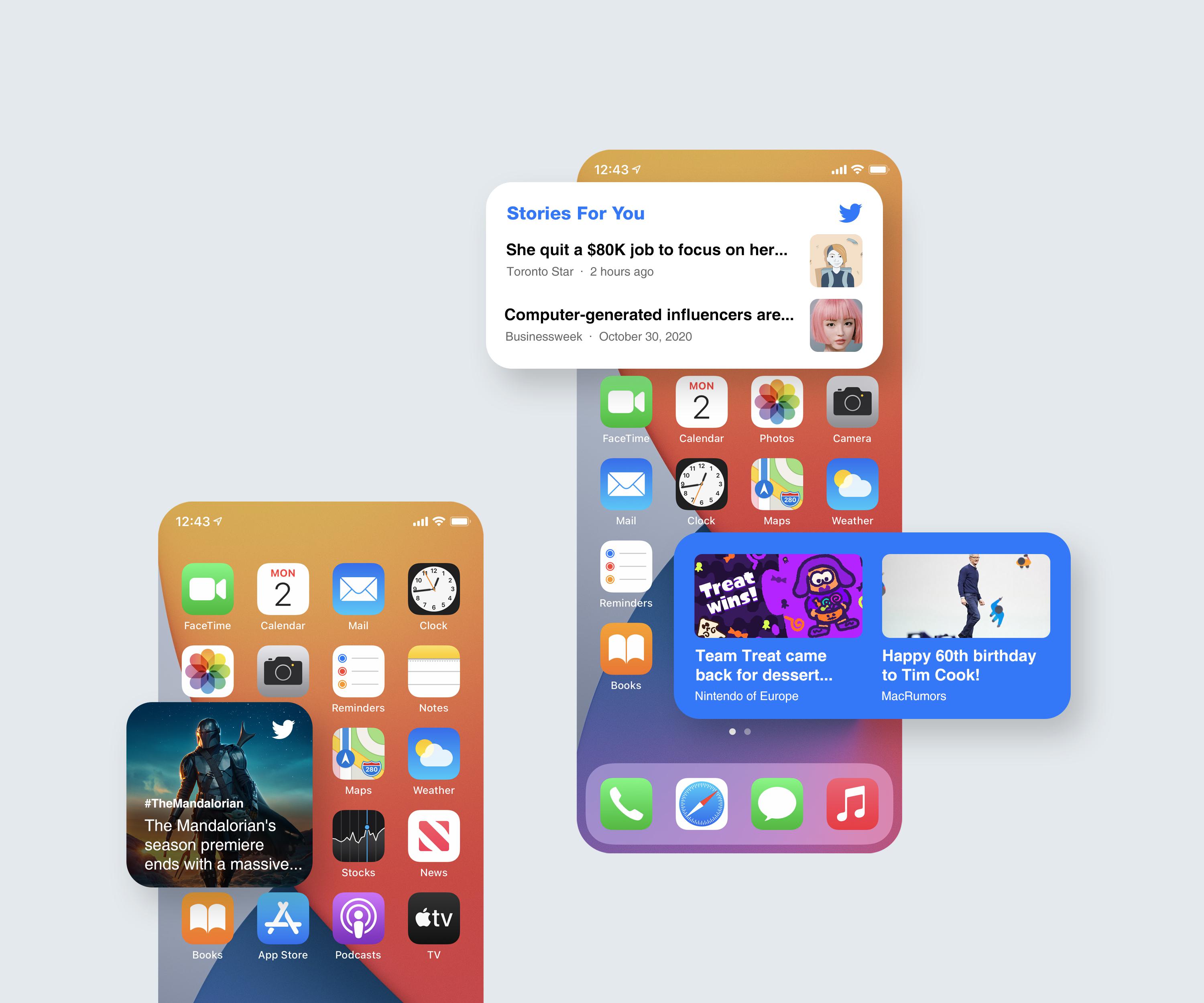 [concept] Twitter widgets for iOS 14 🐦 | Scrolller