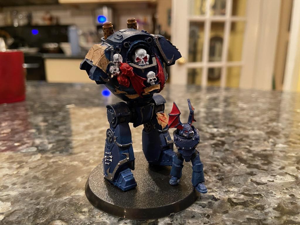Contemptor Dreadnought and Assault Marine WIP | Scrolller