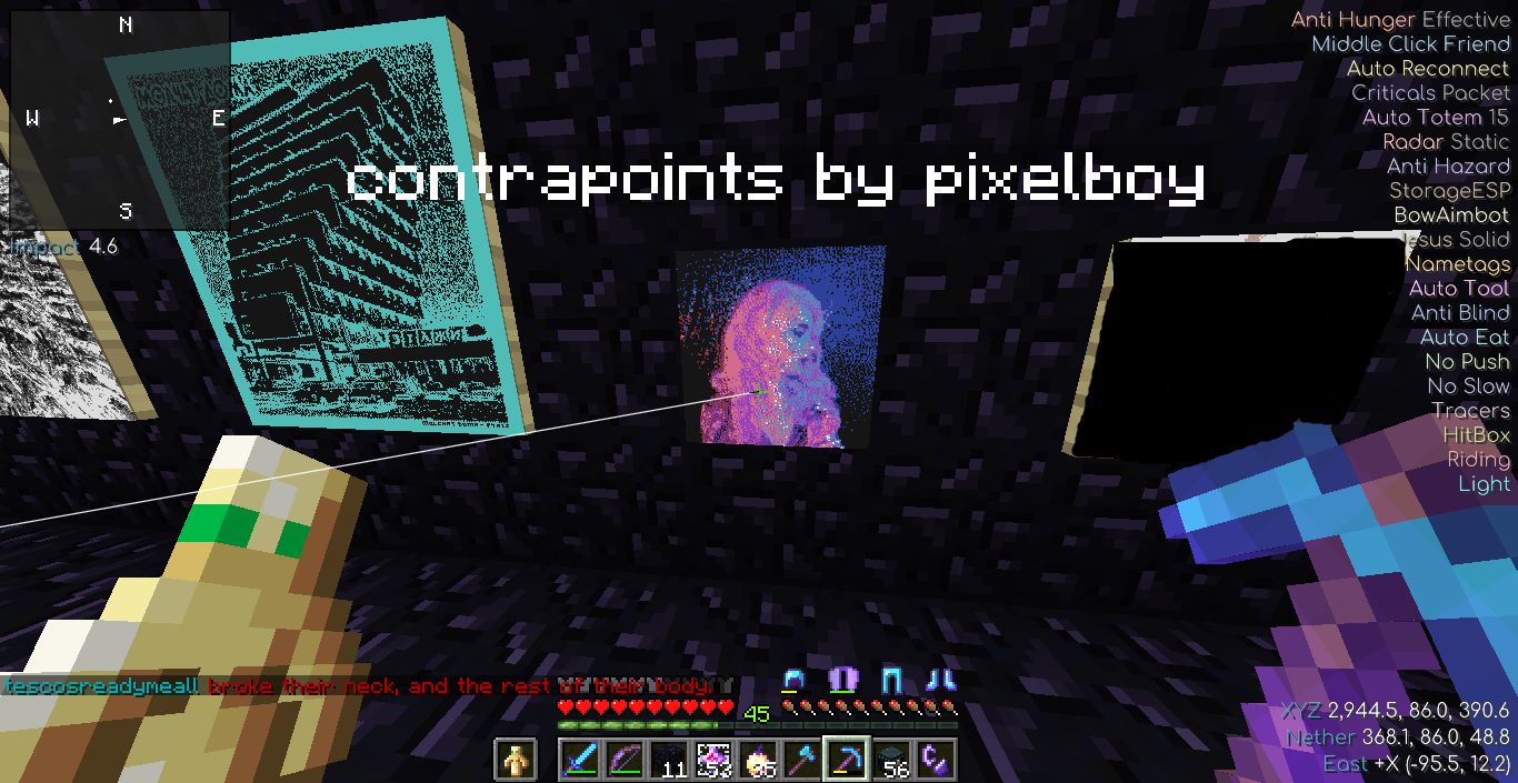 Contrapoints Map art spotted on 2B2T | Scrolller