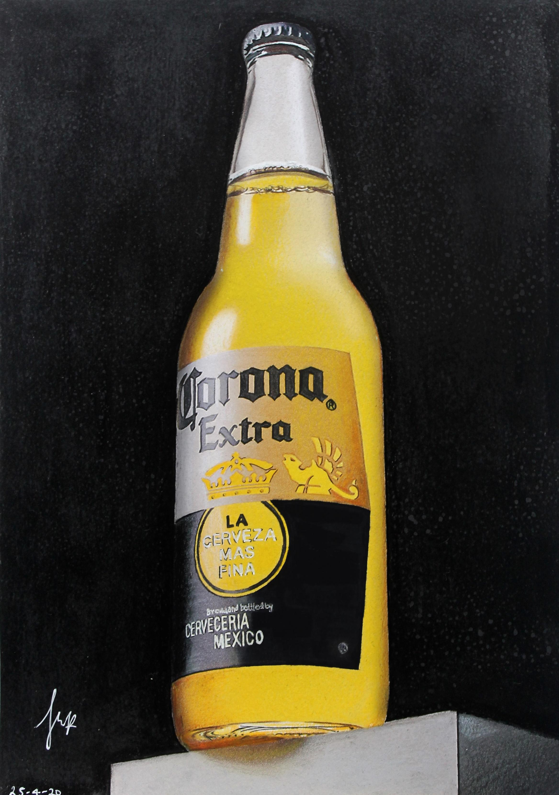 Corona Extra, me, 9"x12", colored pencil and markers,2020 | Scrolller