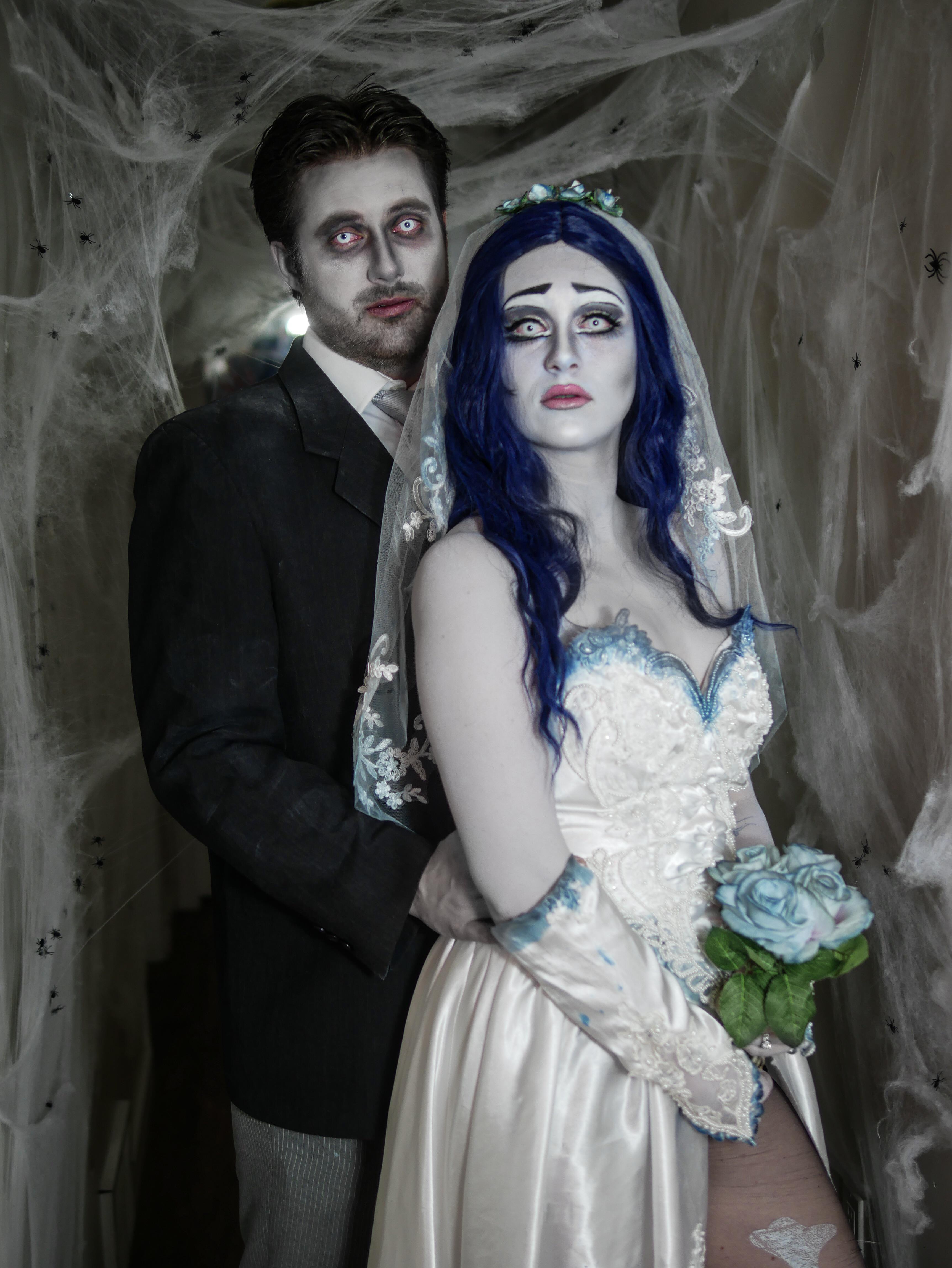 Corpse Bride [self] and groom. One of my first attempts at a full homemade ensemble. Cale ...