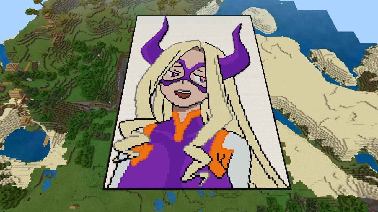 [Crosspost] Mt. Lady pixel art made in Minecraft | Scrolller