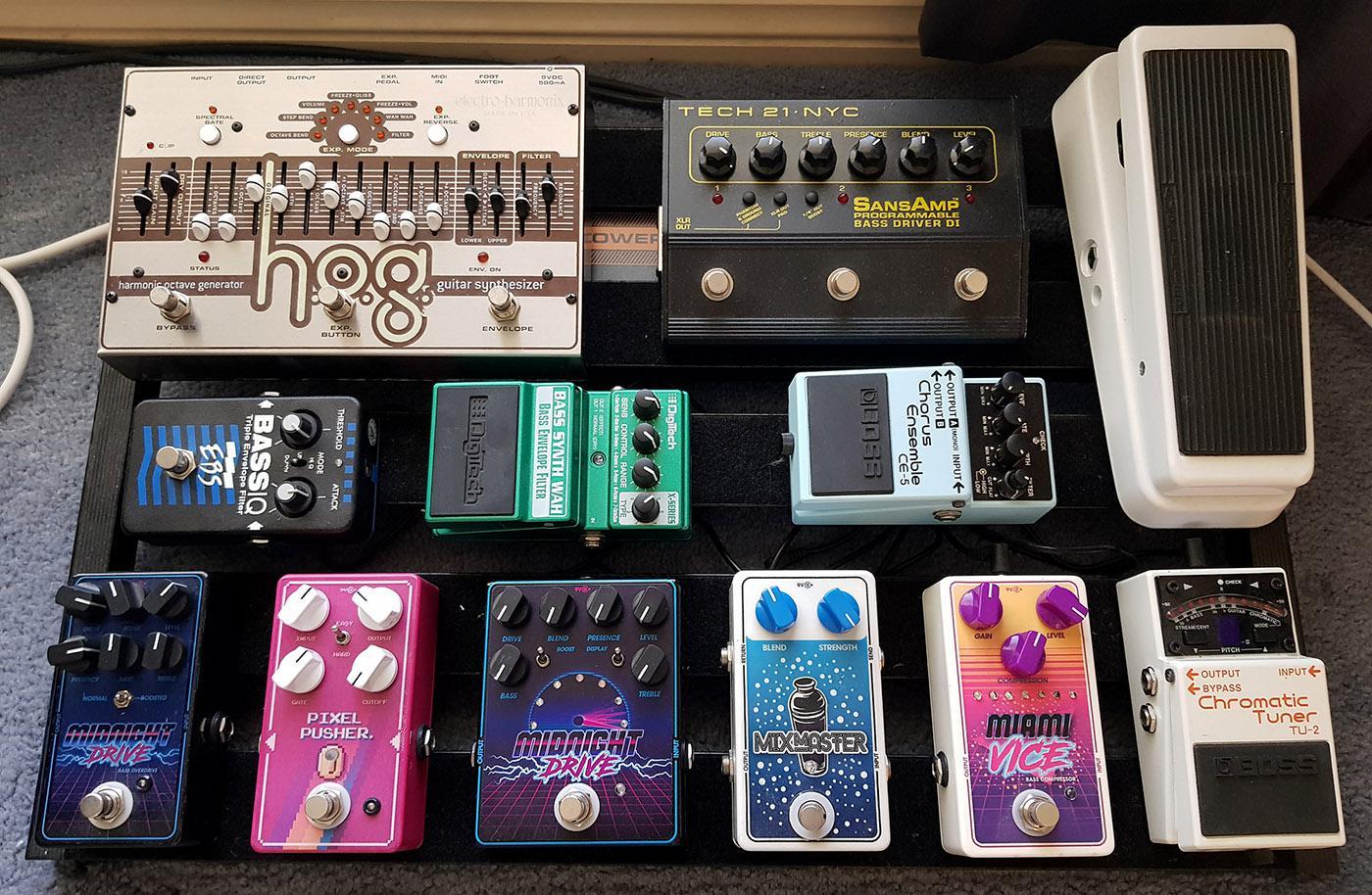 Current pedalboard. Waiting on some cables before wiring it all up. | Scrolller