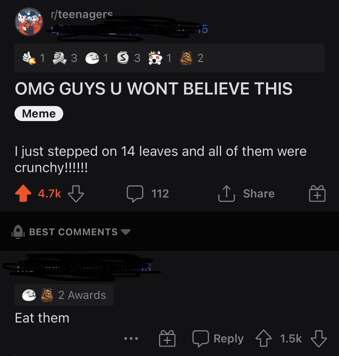 Cursed_crunchy leaves | Scrolller