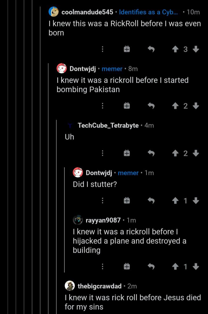 Cursed Rickroll | Scrolller