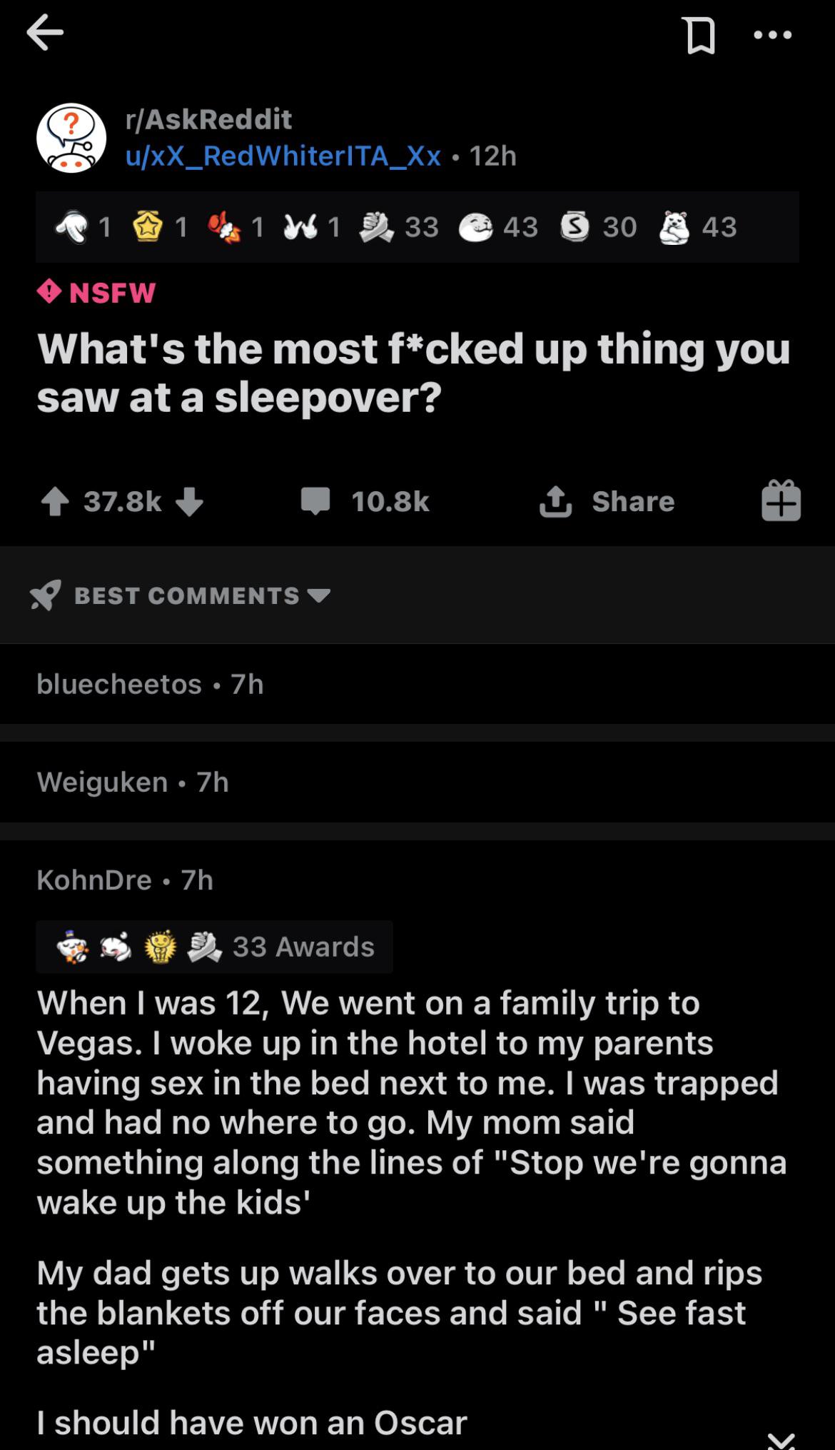 Cursed sleep over | Scrolller