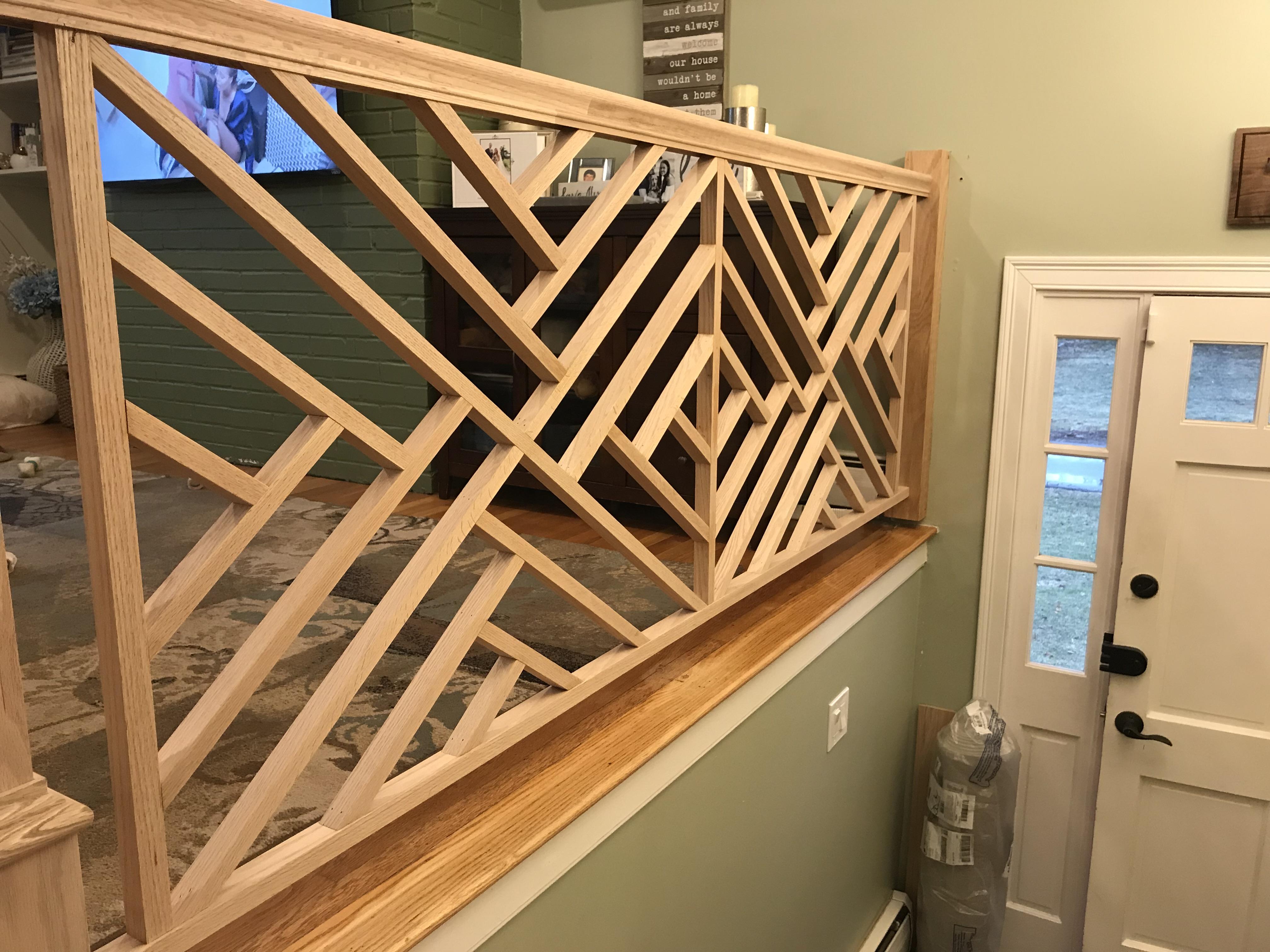 Custom Oak Railing | Scrolller