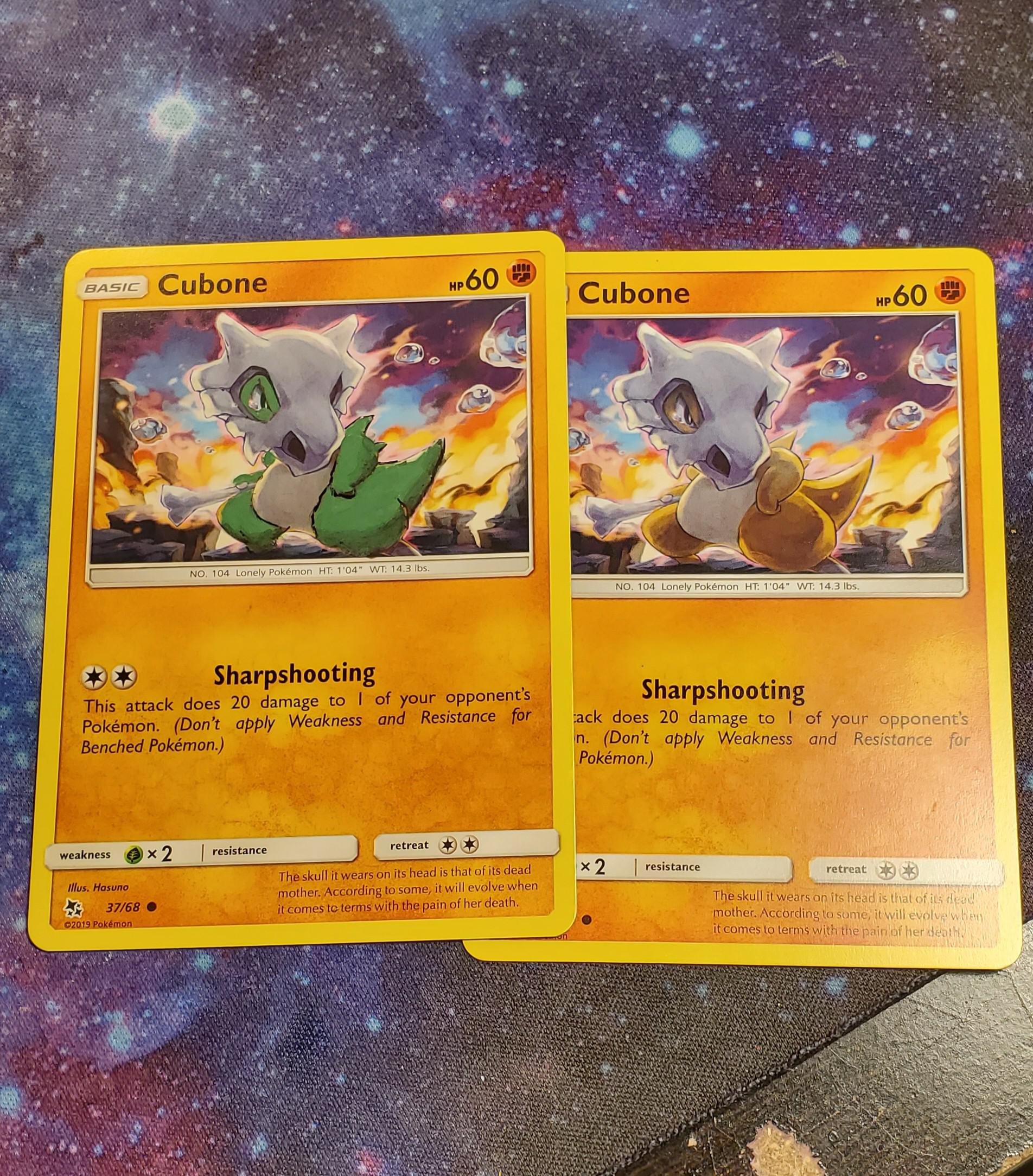 Custom Painted Shiny Cubone card by me. Not to bad for my first attempt! | Scrolller