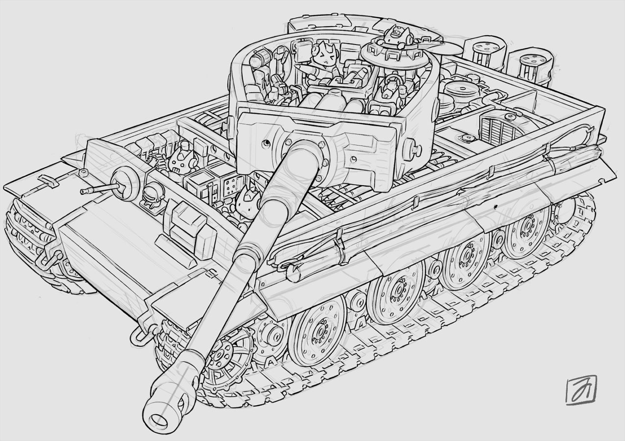 Tiger 1 driven by cats | Scrolller