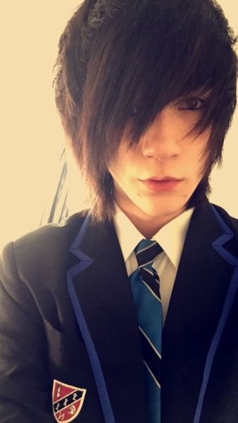 Cute emo boy in an school uniform | Scrolller