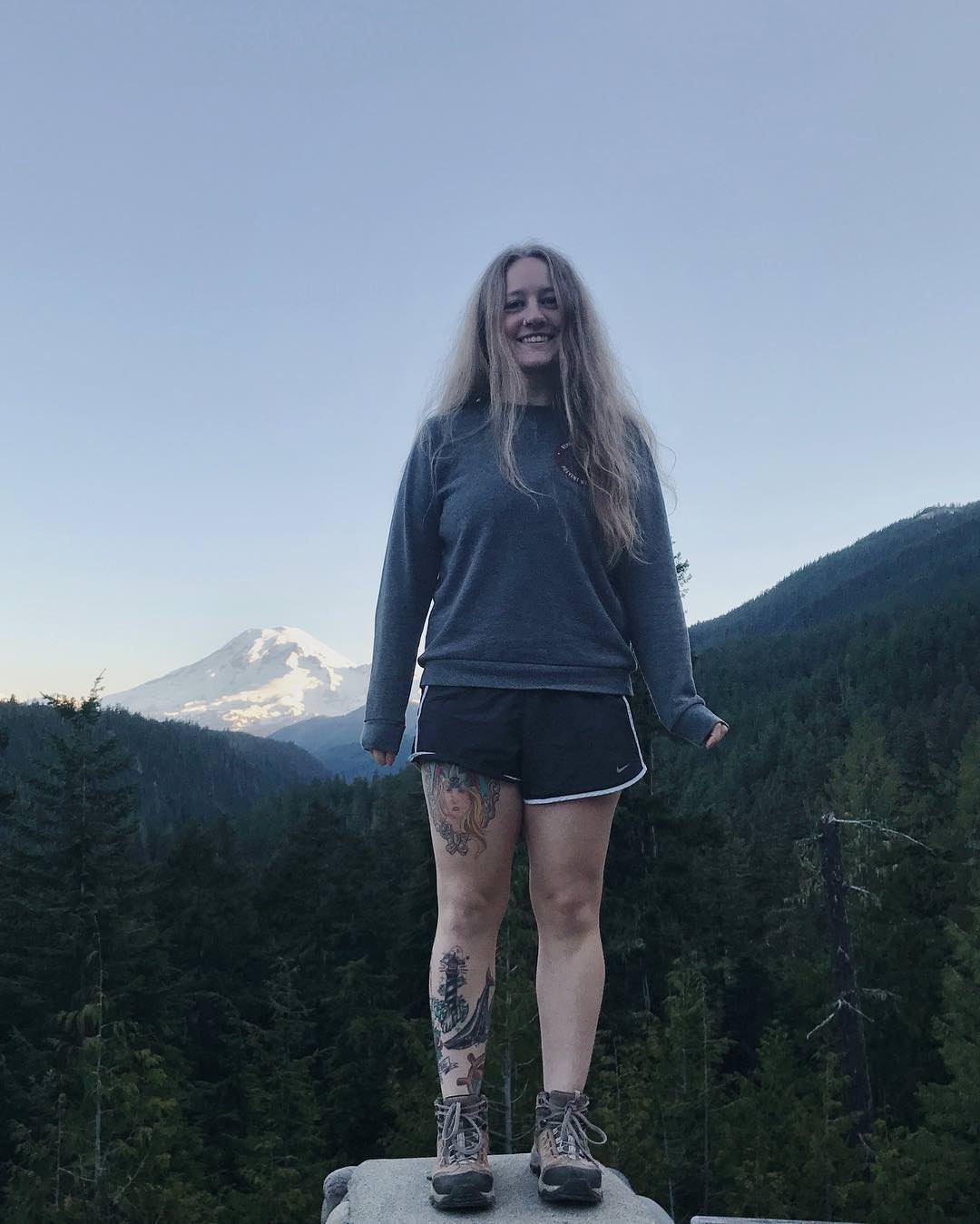 Cute girl on the mountain | Scrolller