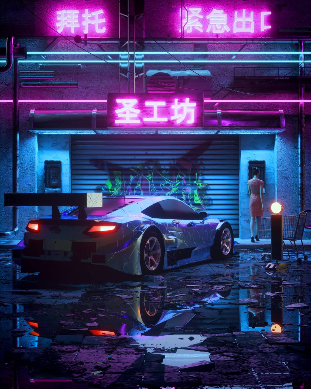 Cyber Tokyo ( Cinema 4d + Octane Render) | Scrolller