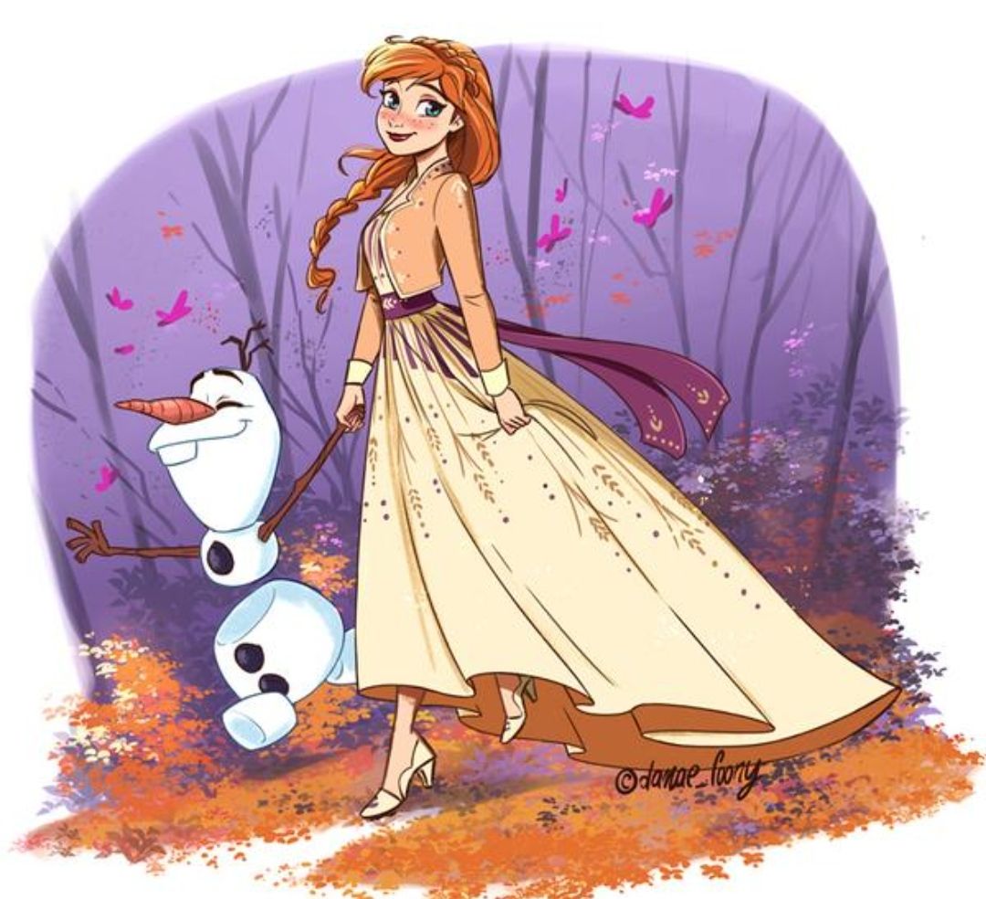 Daily Anna until her birthday #119 | With Olaf | Art by secondchildrenASL | Scrolller