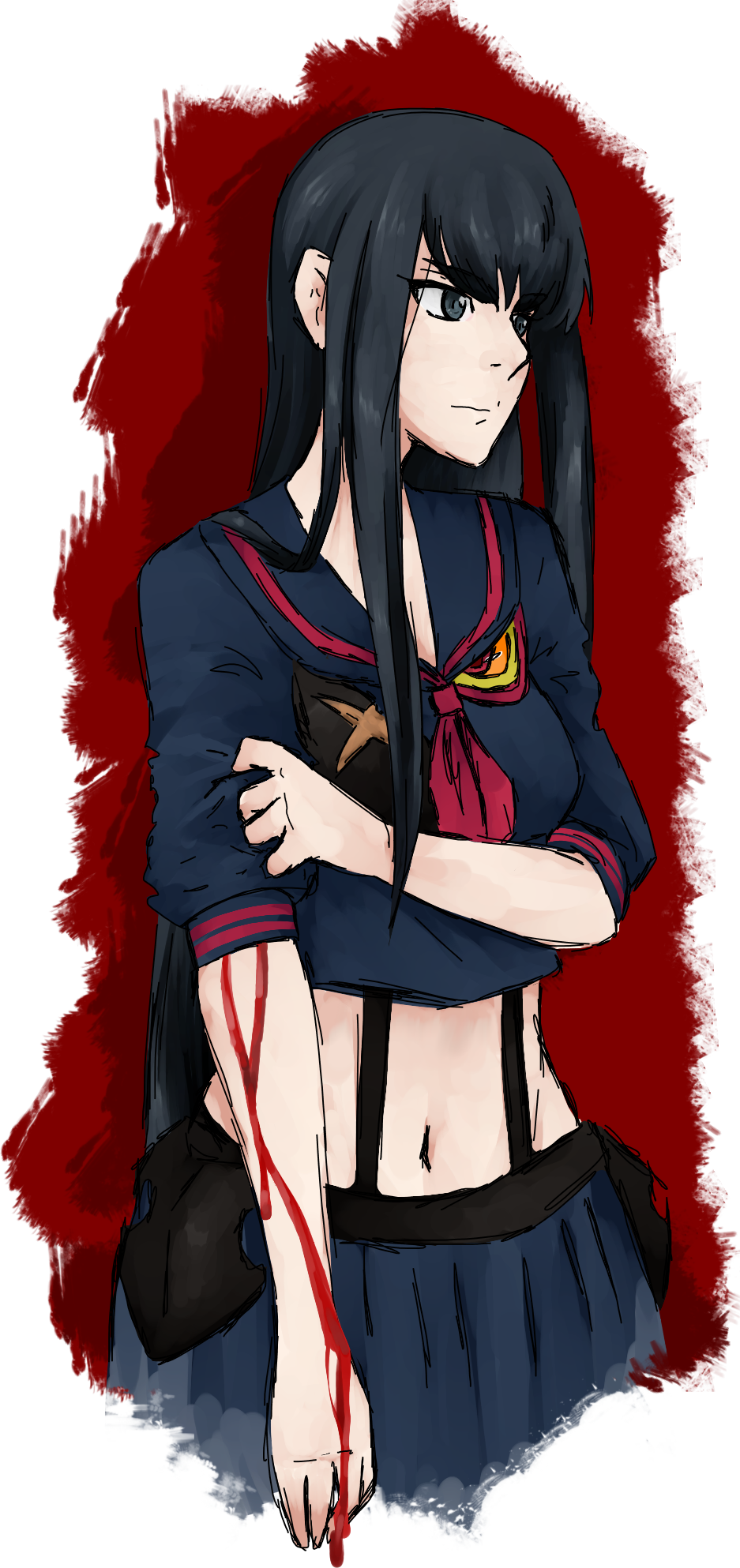 Daily Satsukiposting #265! Vulnerable yet dignified Senketsu-Satsuki! Art by Yachiru-RinRin on ...