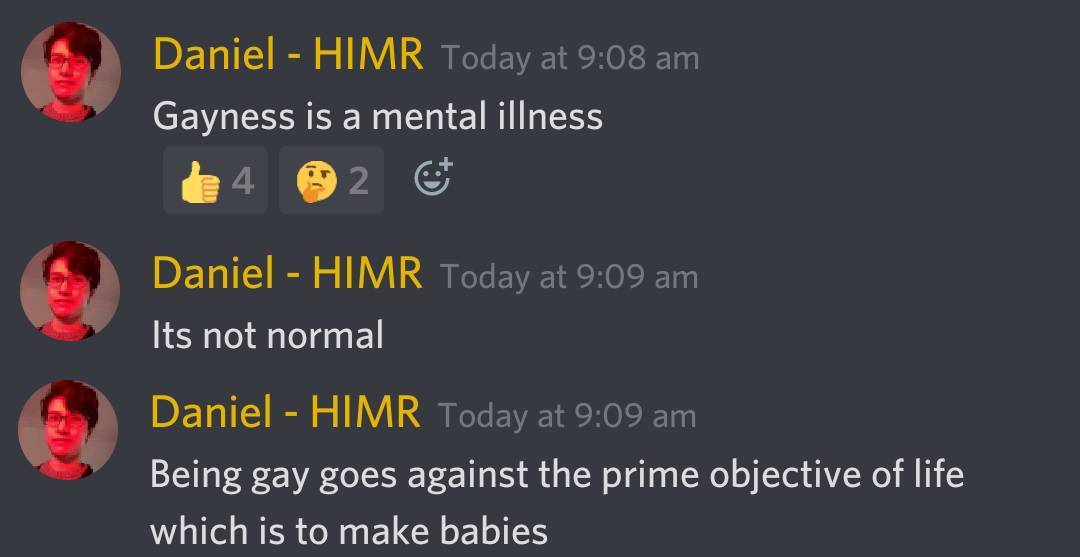 Daniel the Homophobe | Scrolller