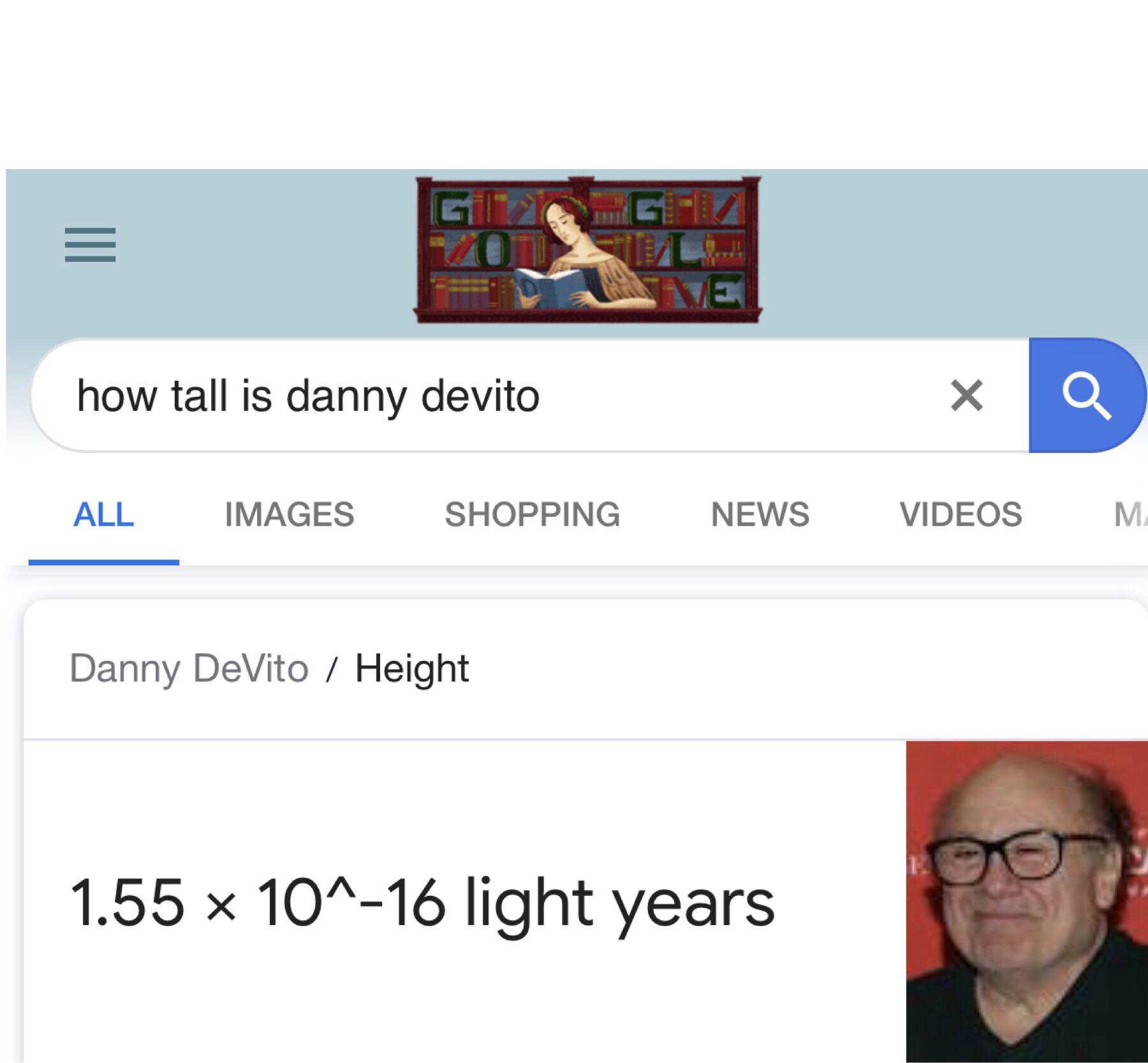 danny devito is taller than every being in the universe | Scrolller