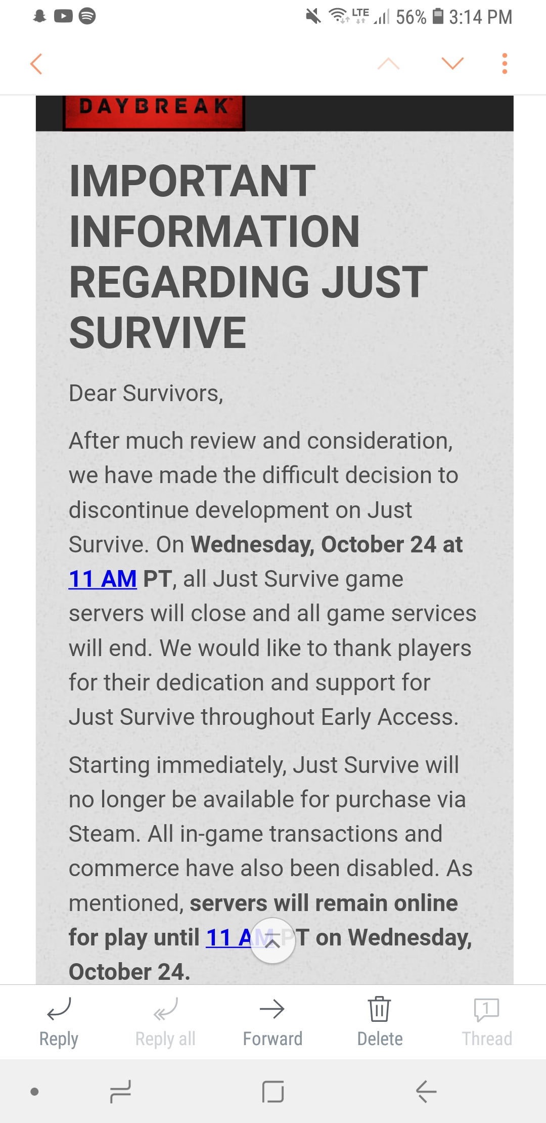 Daybreak Is Shutting Down Just Survive | Scrolller