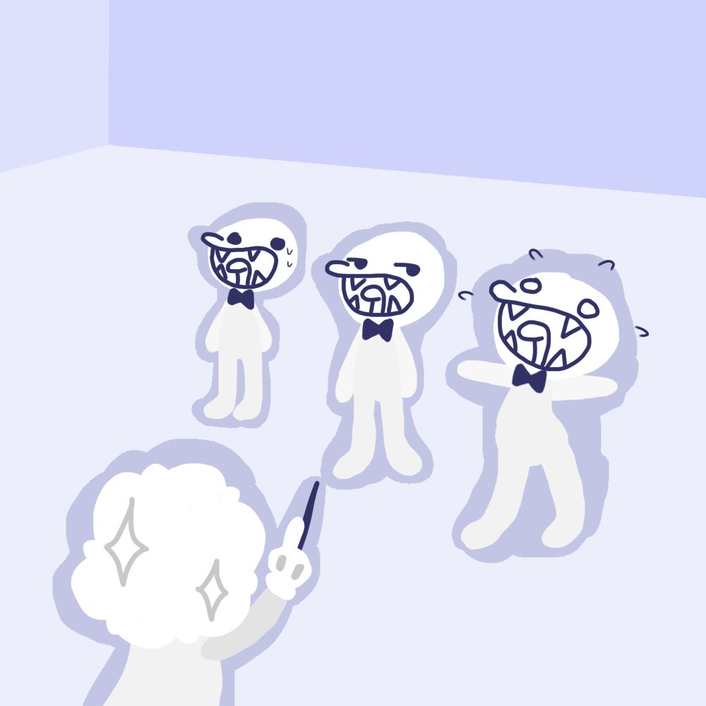 Decided to try and draw every rhythm heaven character. Heres the chorus kids and their clappy ...