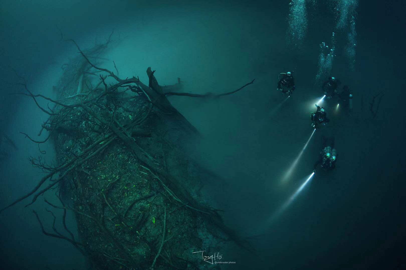 Deep underwater cave in Mexico | Scrolller