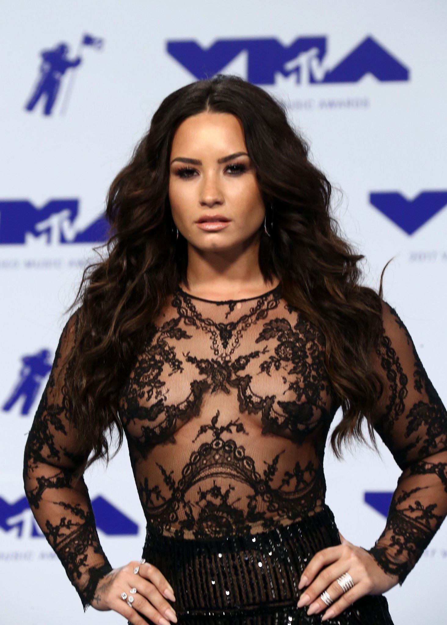 Demi Lovato see through nip - VMA | Scrolller