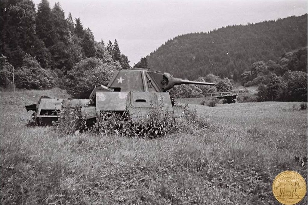 Destroyed T-70B in Poland, 1953 | Scrolller