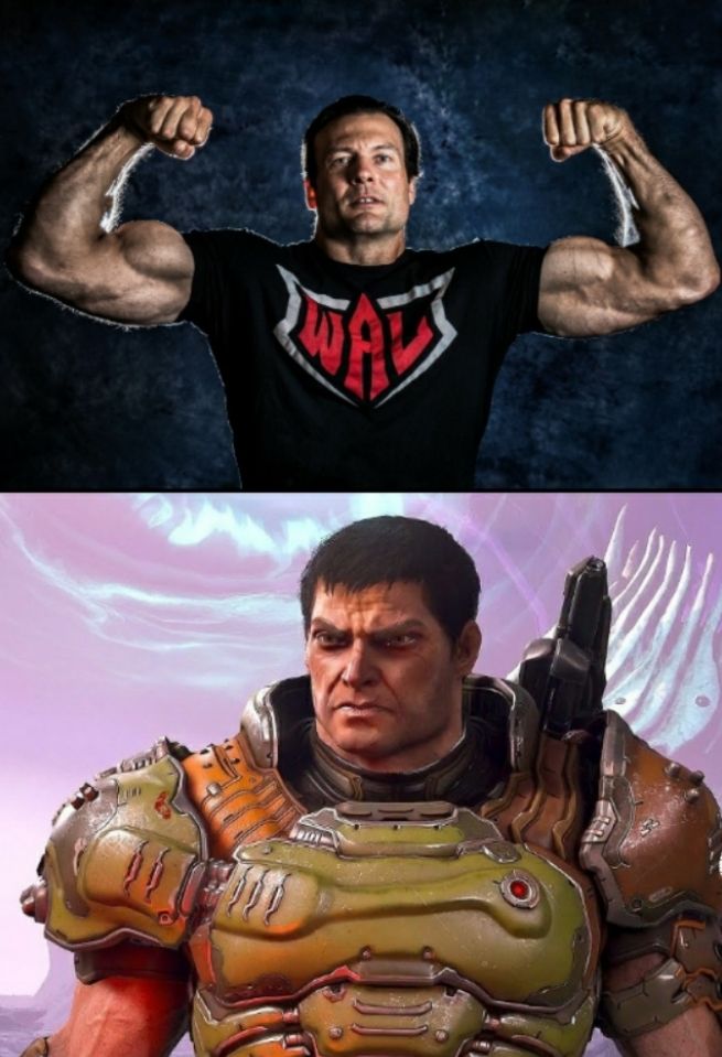 Devon Larrat as the real life doomguy? Anyone see the resemblance? | Scrolller